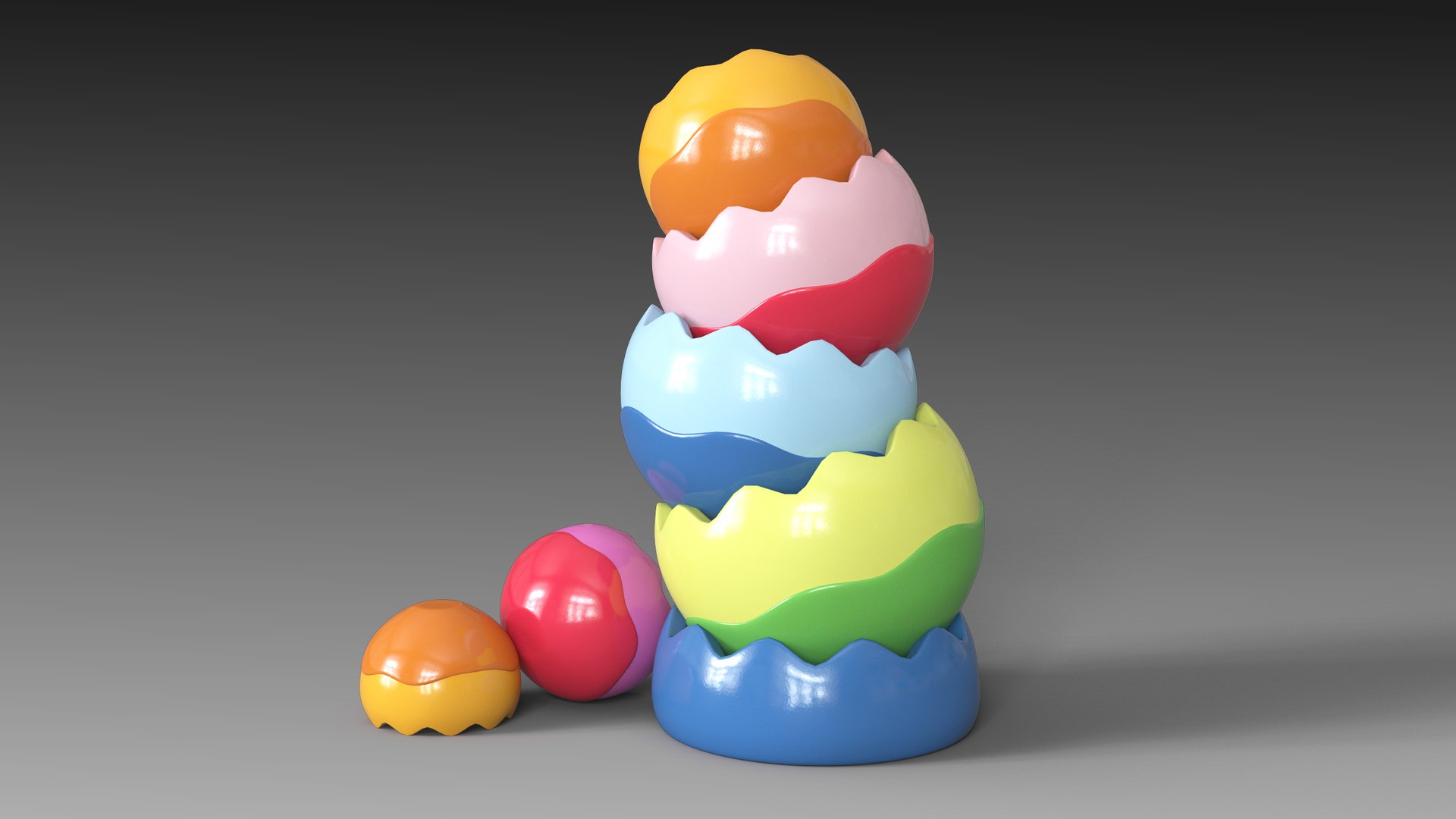 3D Toy Eggs Model - TurboSquid 1878641