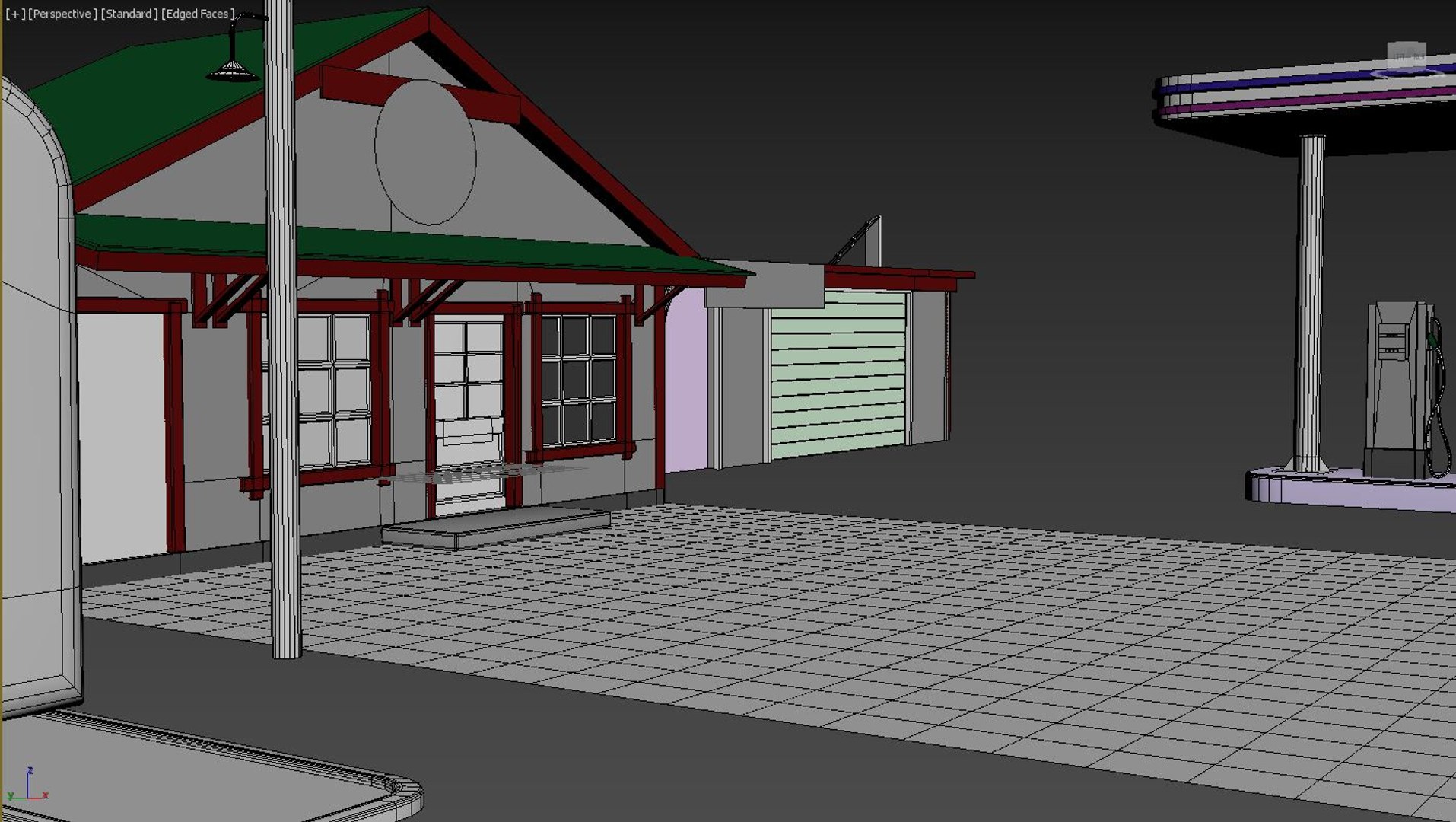 3D Gas Station Scene - TurboSquid 1234233