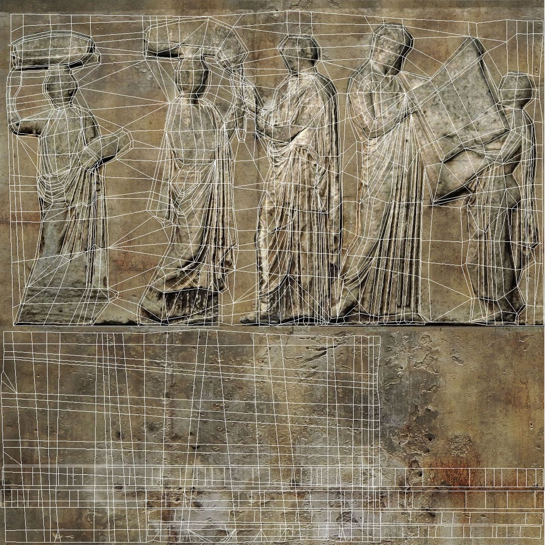 3d Model Metopes Friezes Parthenon
