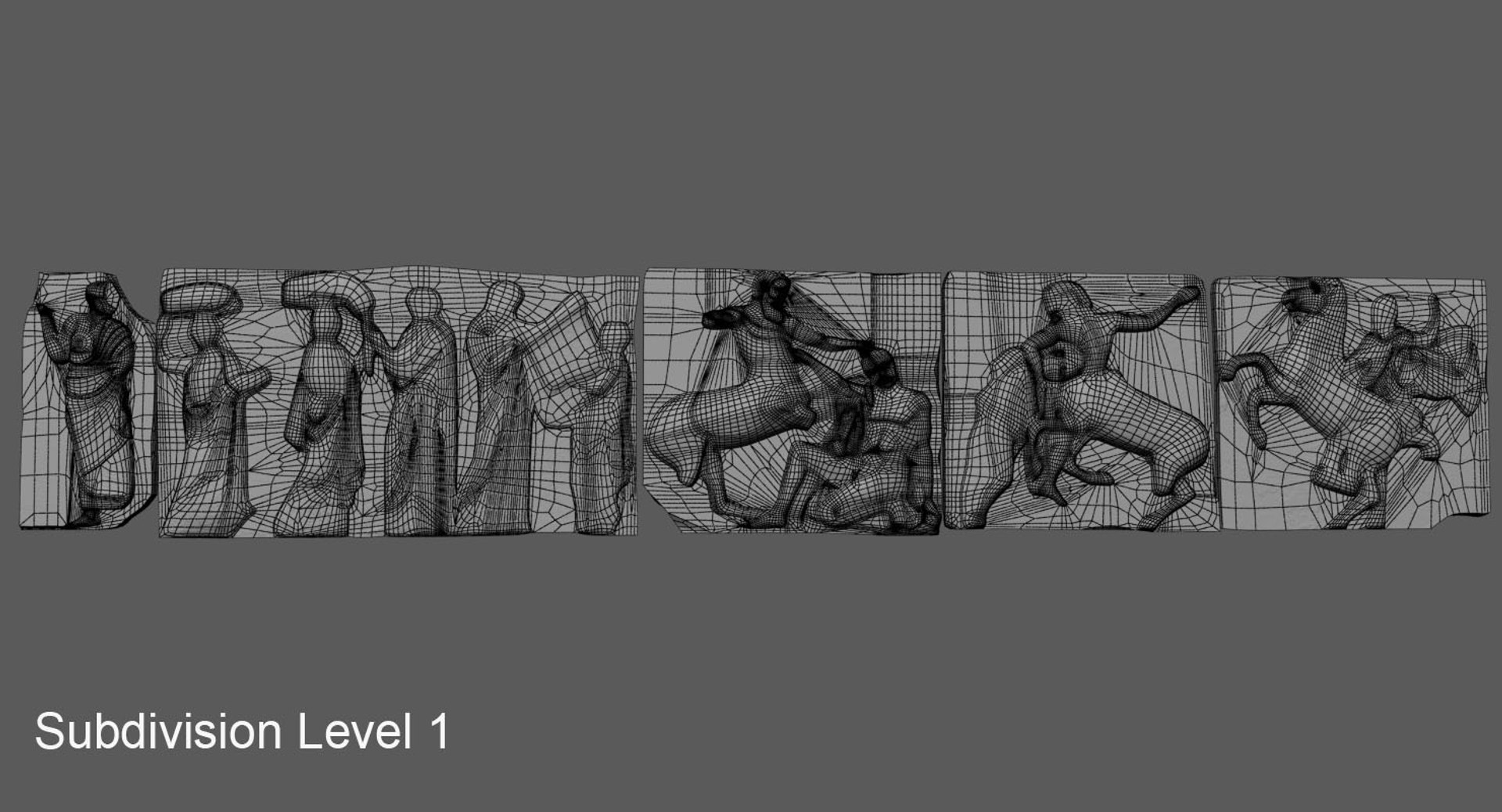 3d Model Metopes Friezes Parthenon