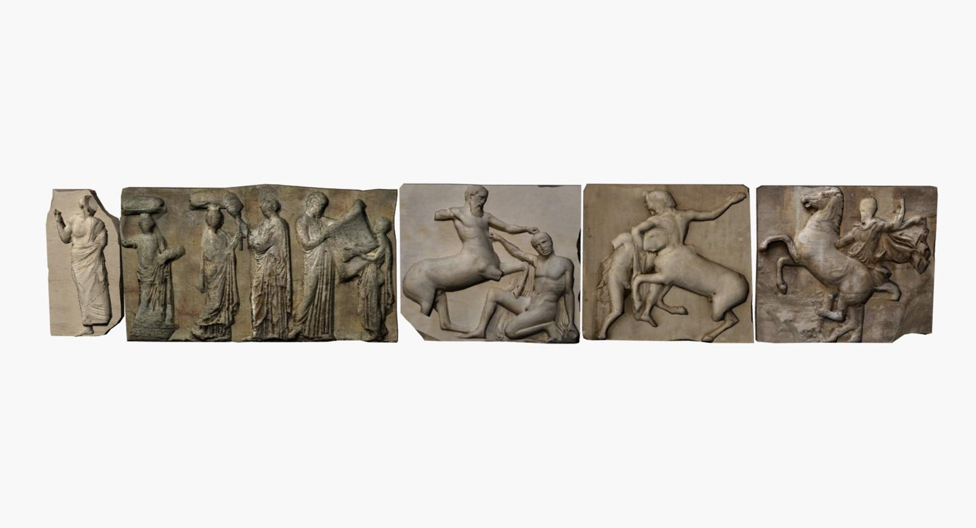 3d Model Metopes Friezes Parthenon
