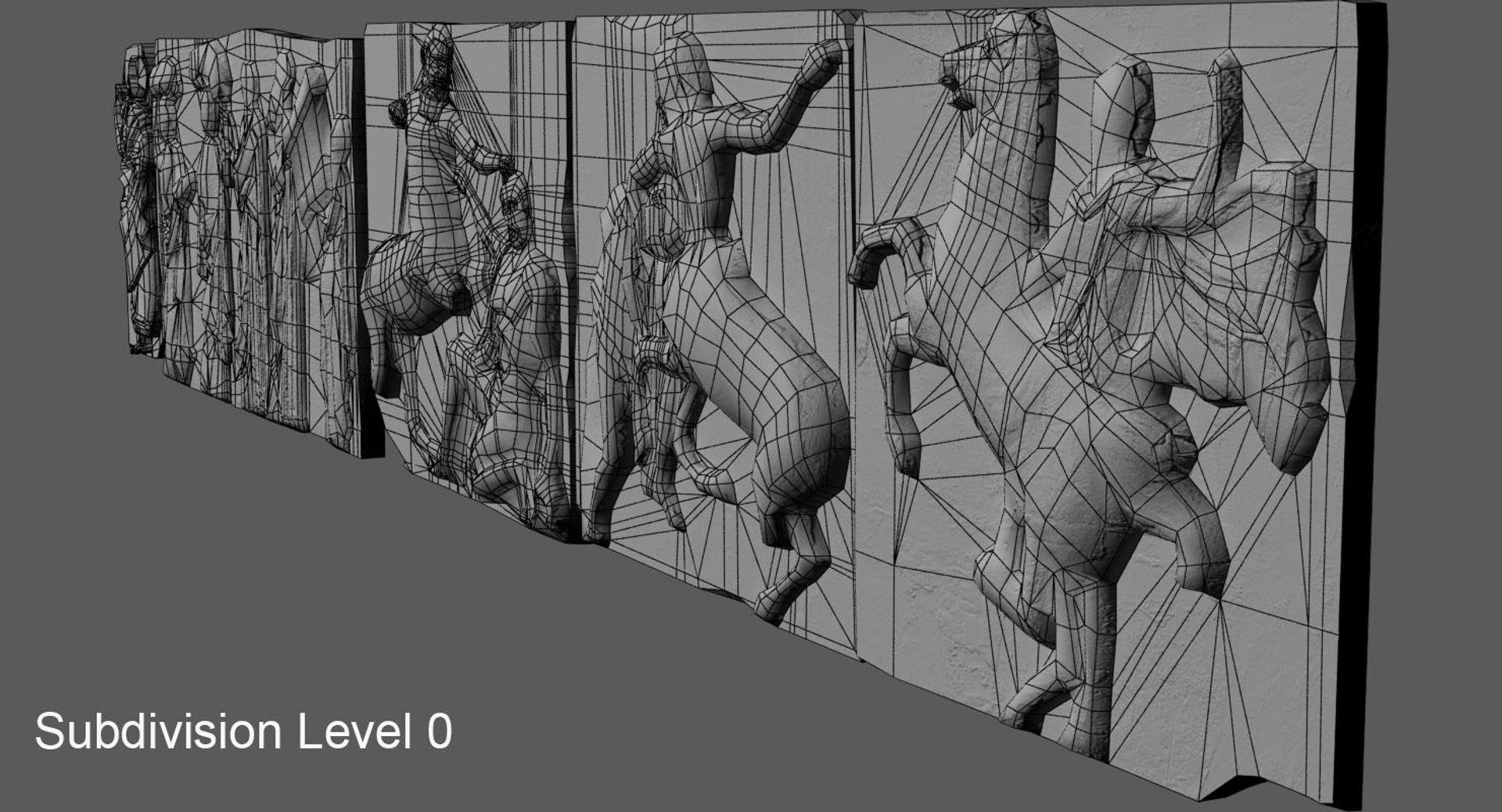 3d Model Metopes Friezes Parthenon