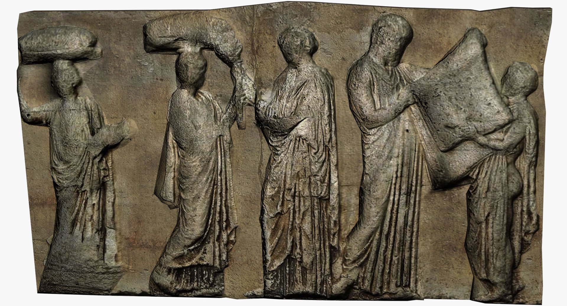 3d Model Metopes Friezes Parthenon