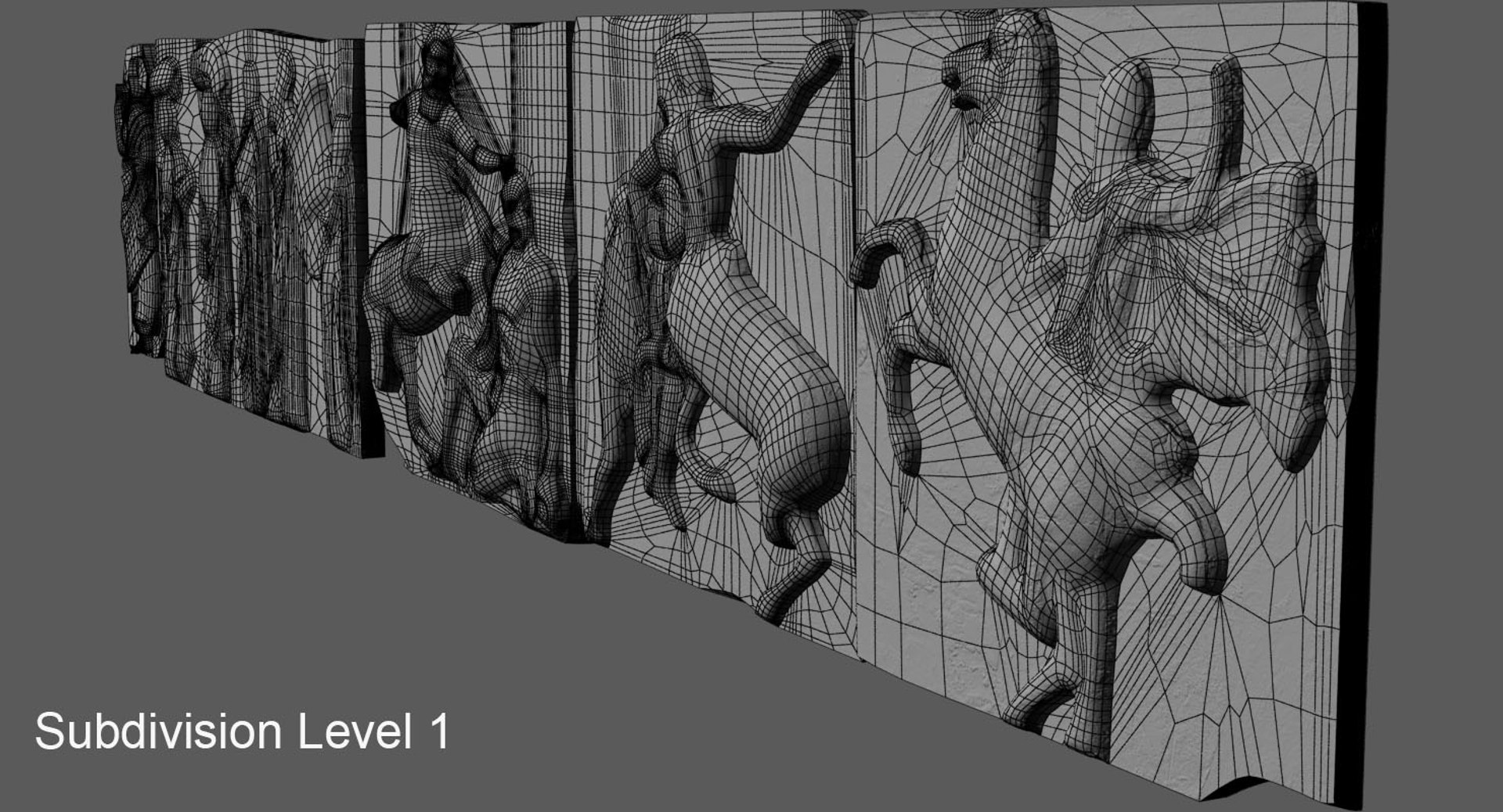 3d Model Metopes Friezes Parthenon
