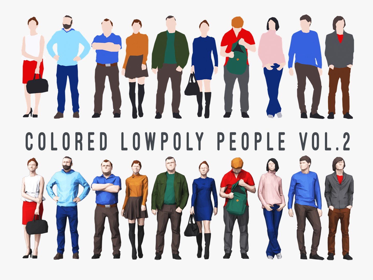 Colored People Characters 3D Model - TurboSquid 1151983