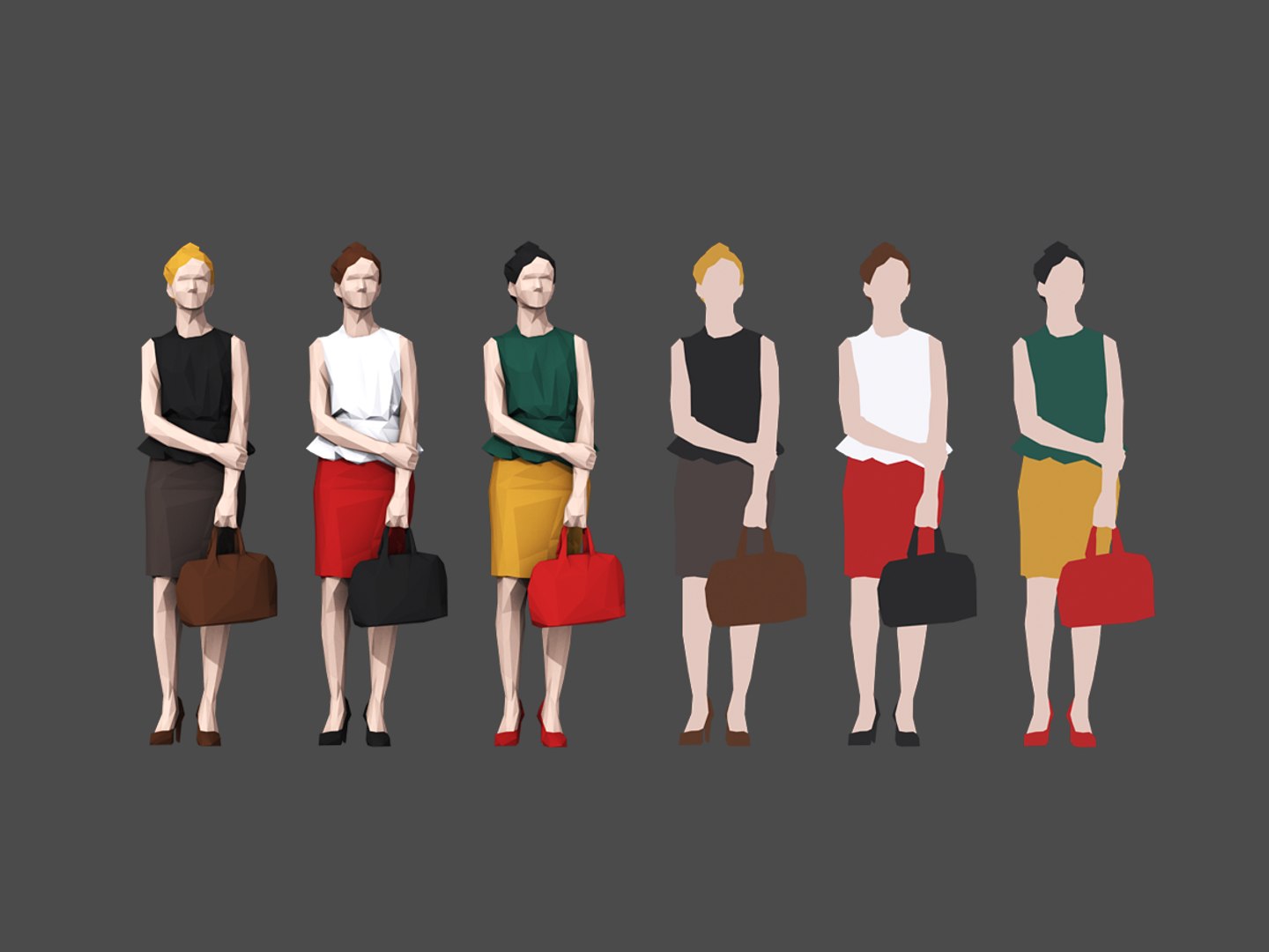 Colored People Characters 3D Model - TurboSquid 1151983