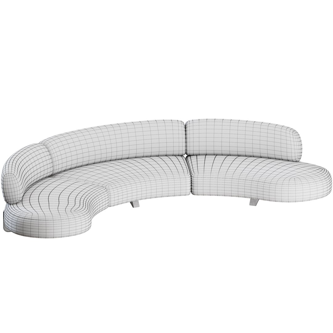 Vao 380 Curved Sofa By Paolo Castelli 3D Model - TurboSquid 1777459