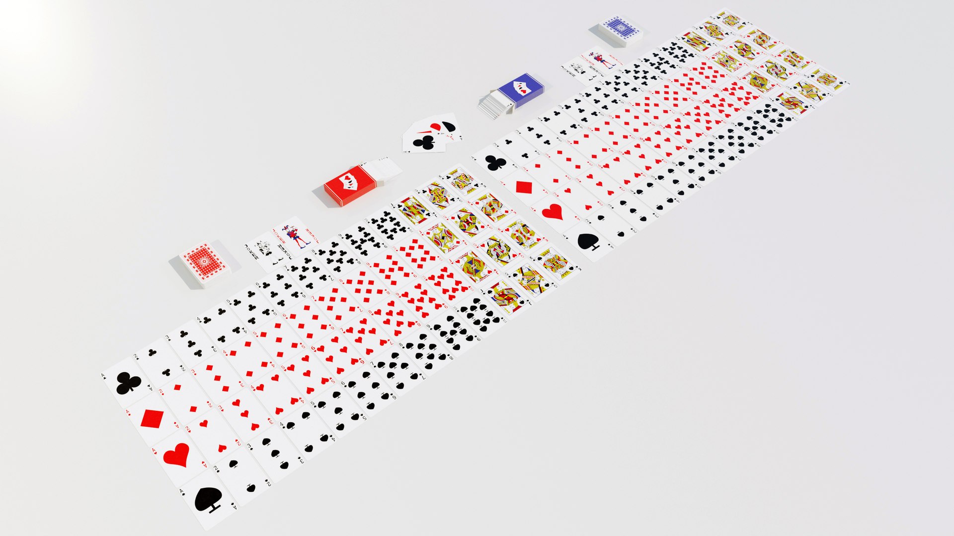 3D Model Standard 52-card Deck Of French-suited Playing Cards ...