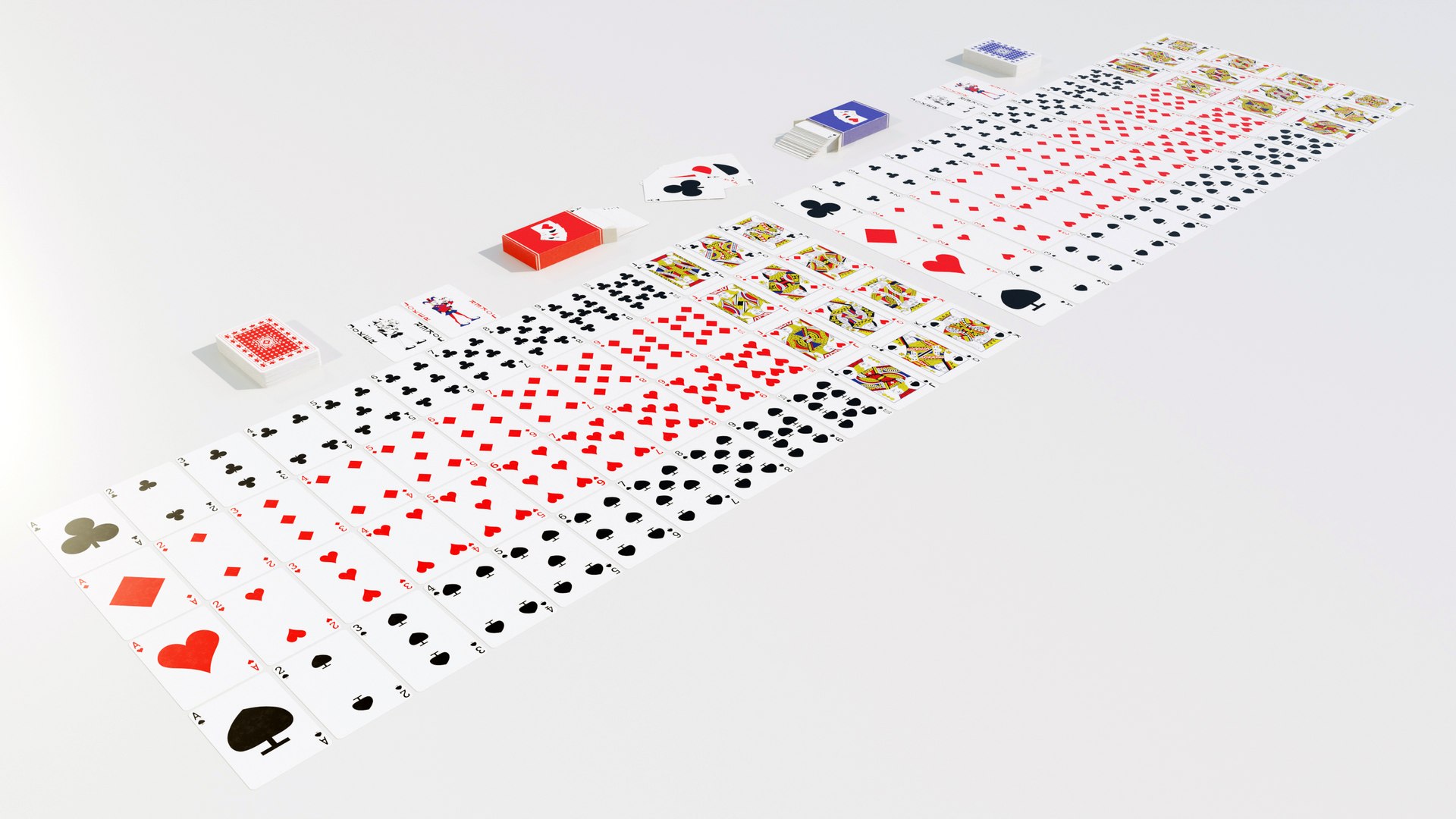 3D Model Standard 52-card Deck Of French-suited Playing Cards ...