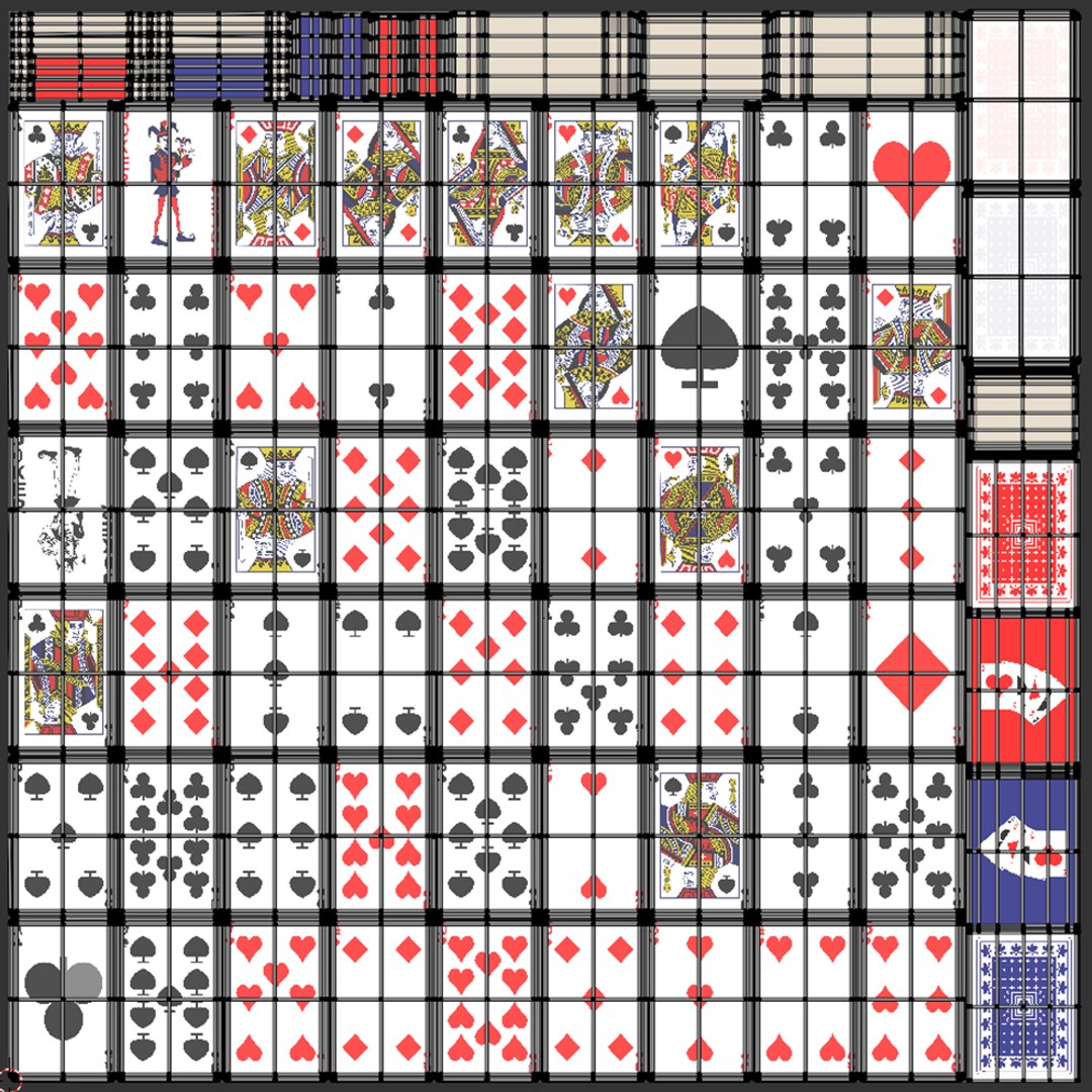 3D Model Standard 52-card Deck Of French-suited Playing Cards ...
