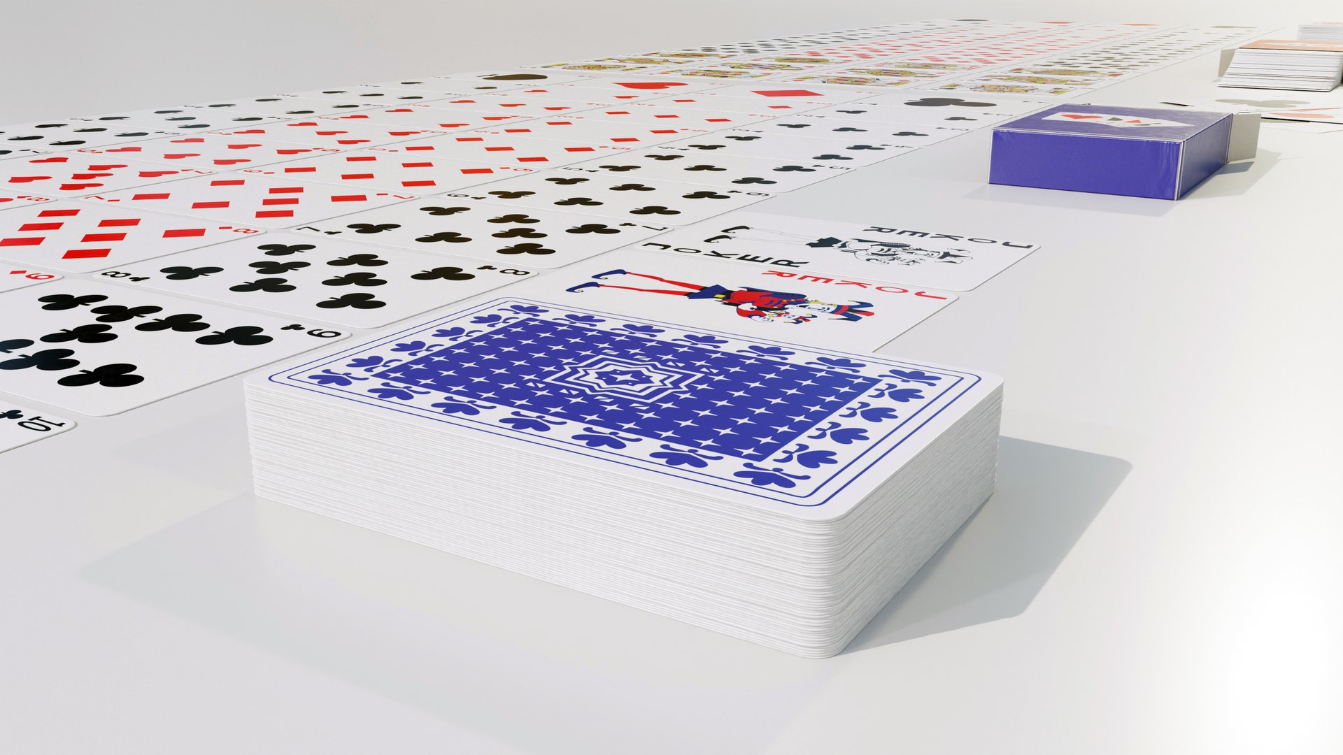 3D Model Standard 52-card Deck Of French-suited Playing Cards ...