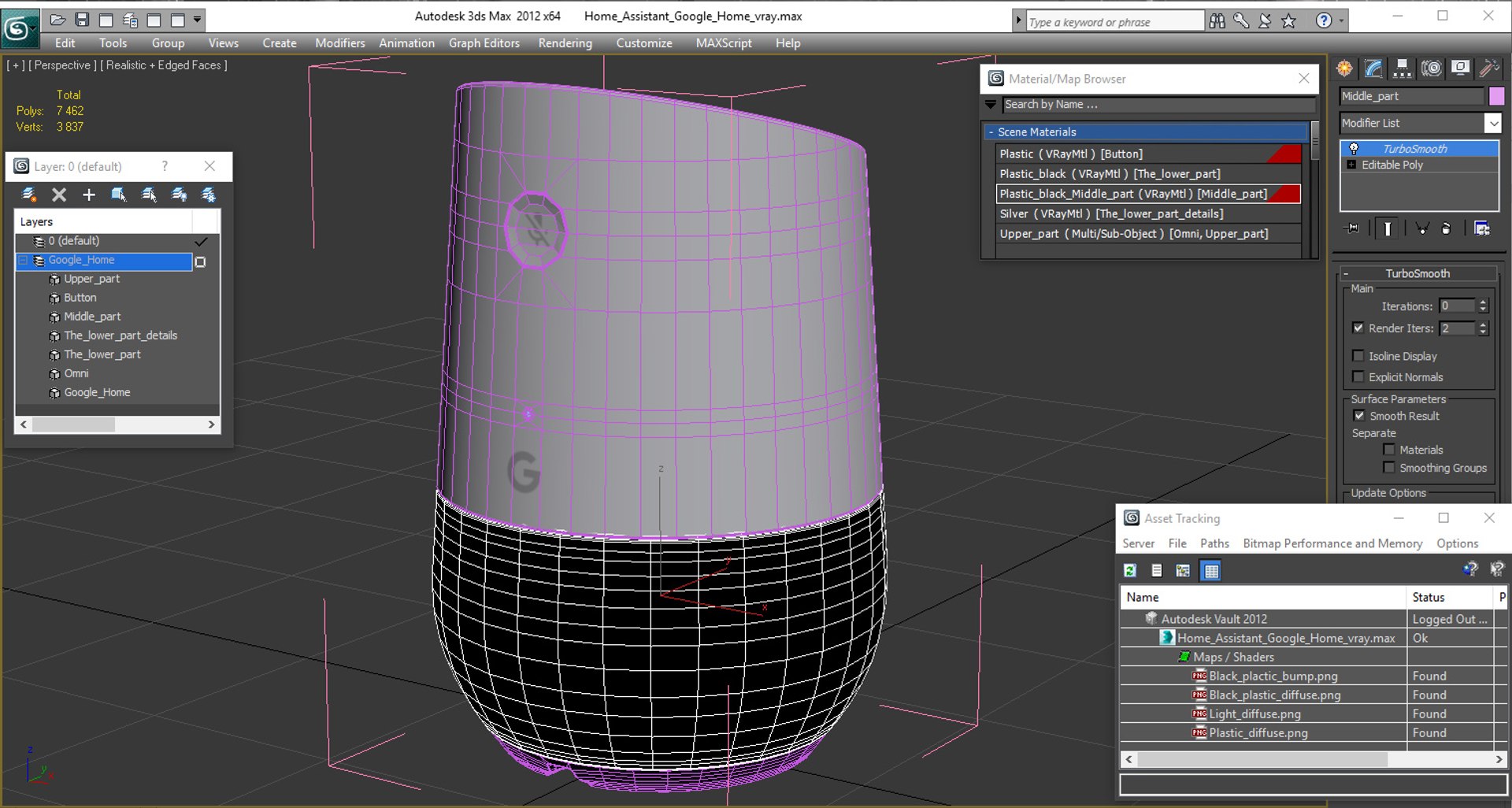 3D Home Assistant Google Model - TurboSquid 1329190