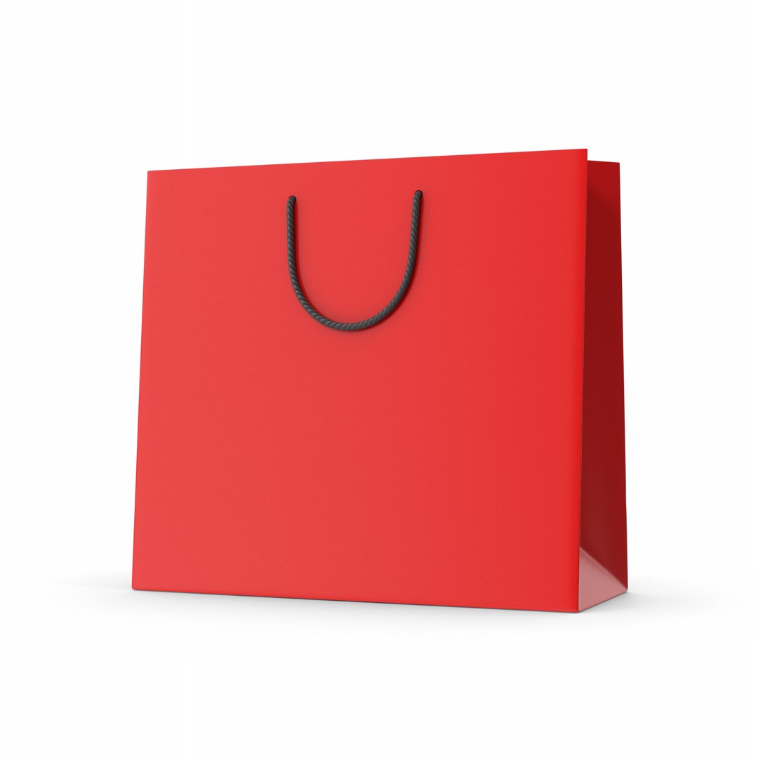 Red Paper Bag Model - TurboSquid 1890797