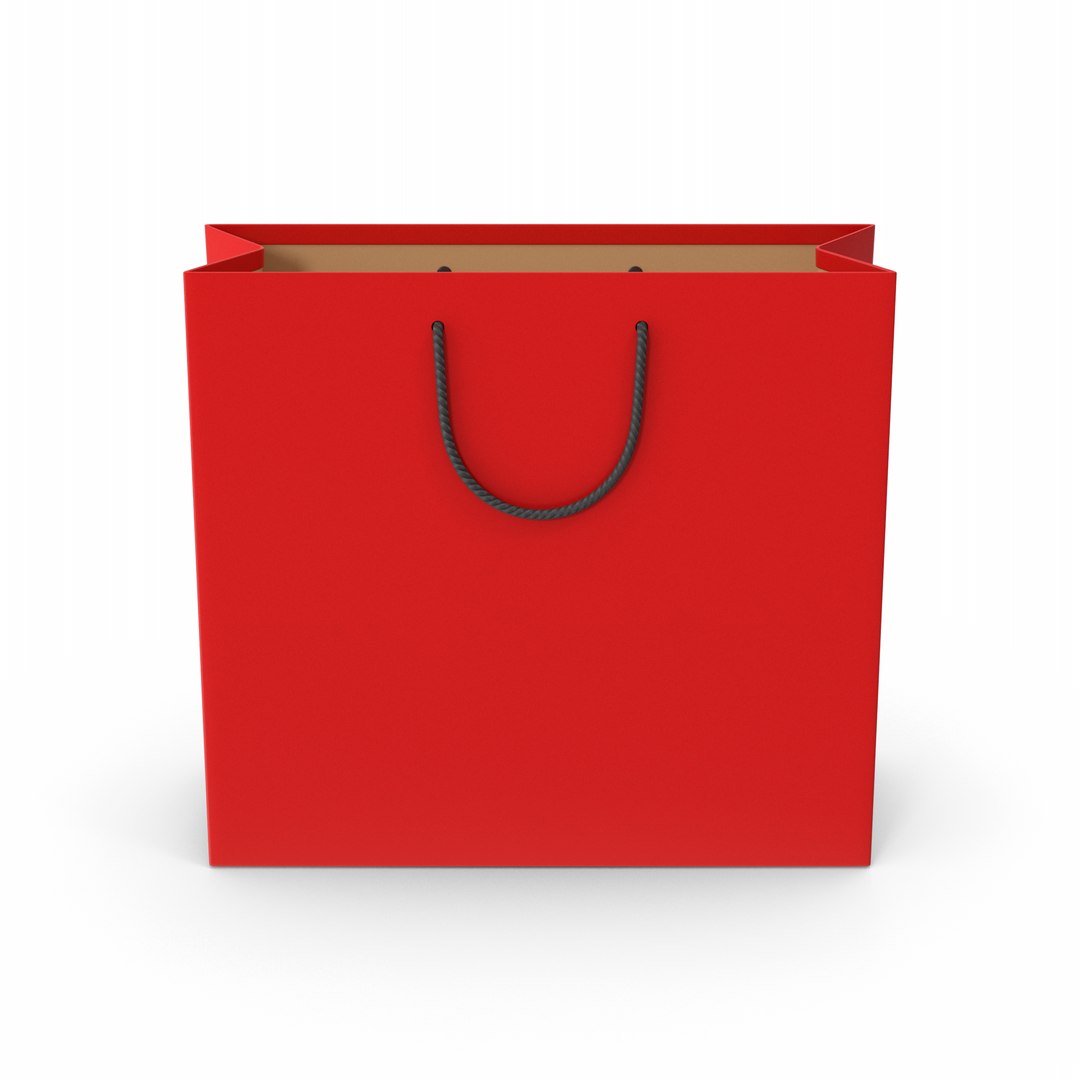 Red Paper Bag Model - TurboSquid 1890797
