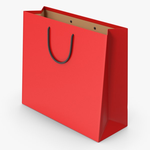 modelo 3d Bolsa de papel roja - TurboSquid 1890797