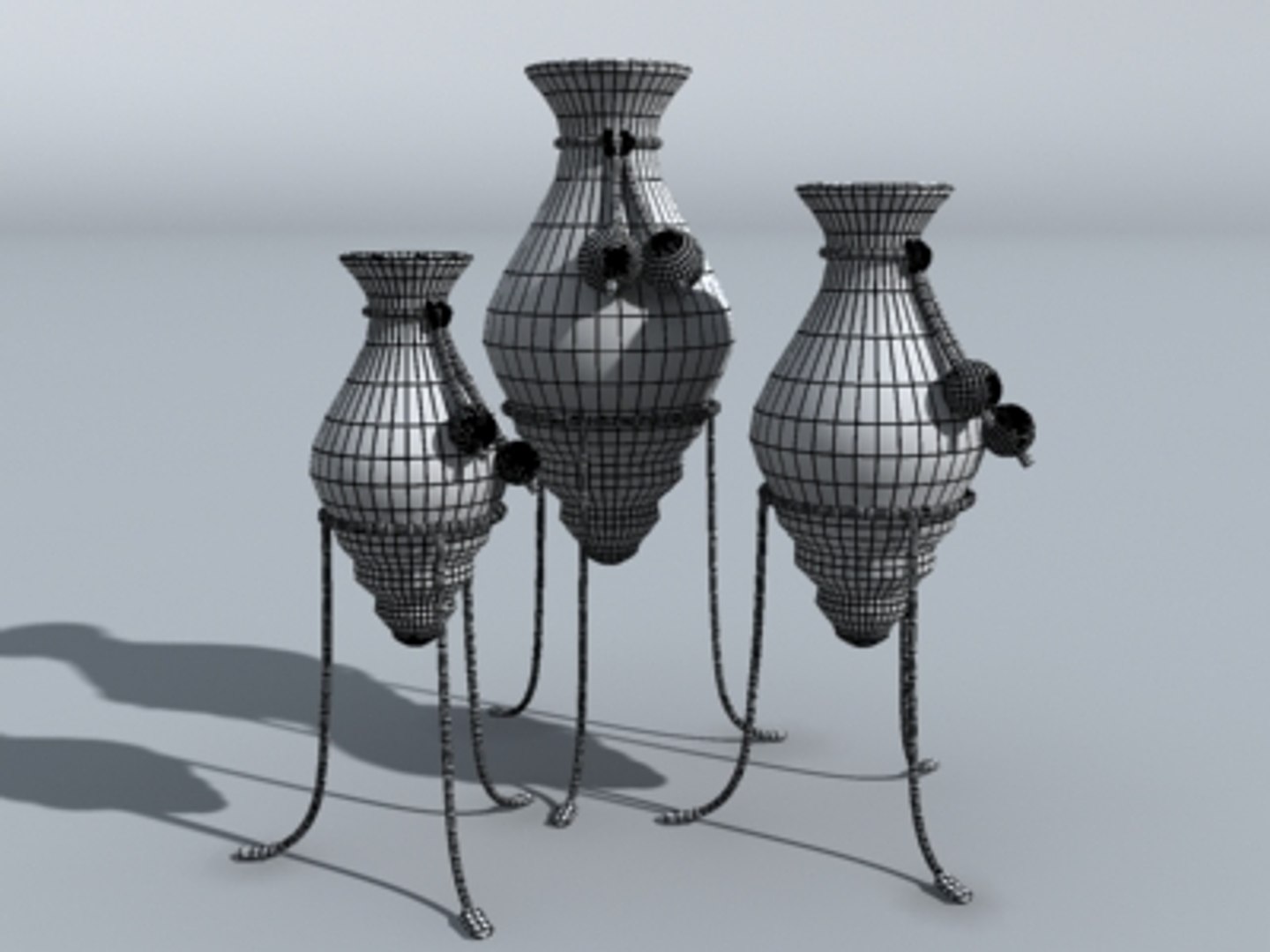 3d model decorative urns