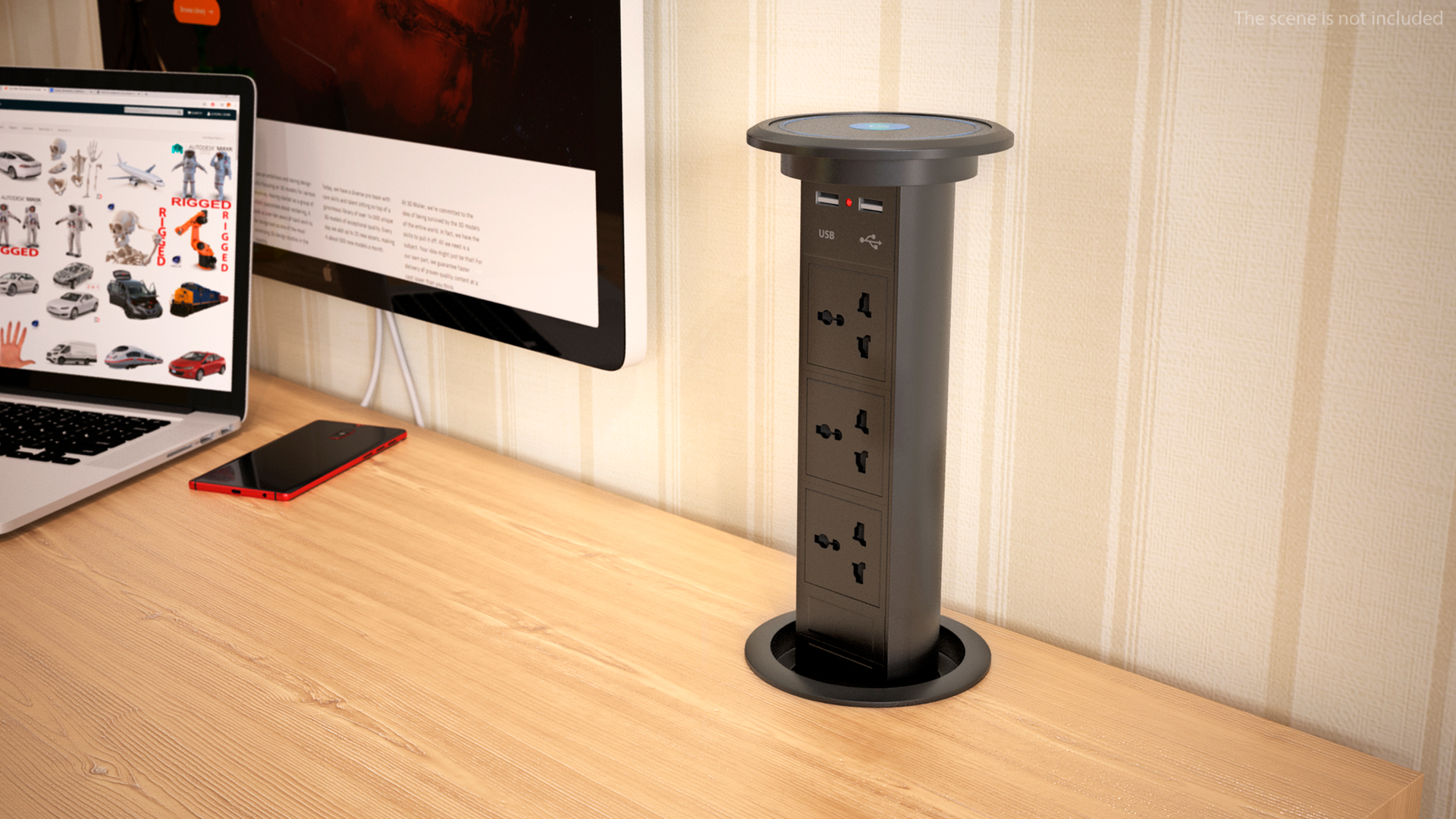 Hidden Pop-up Outlet Black 3D model - TurboSquid 1900360