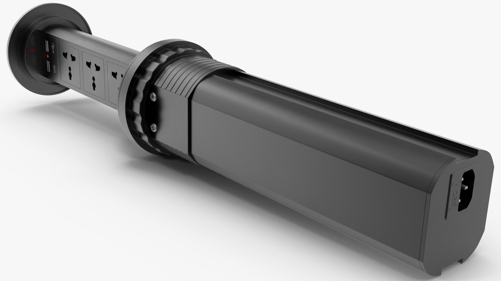 Hidden Pop-up Outlet Black 3D model - TurboSquid 1900360