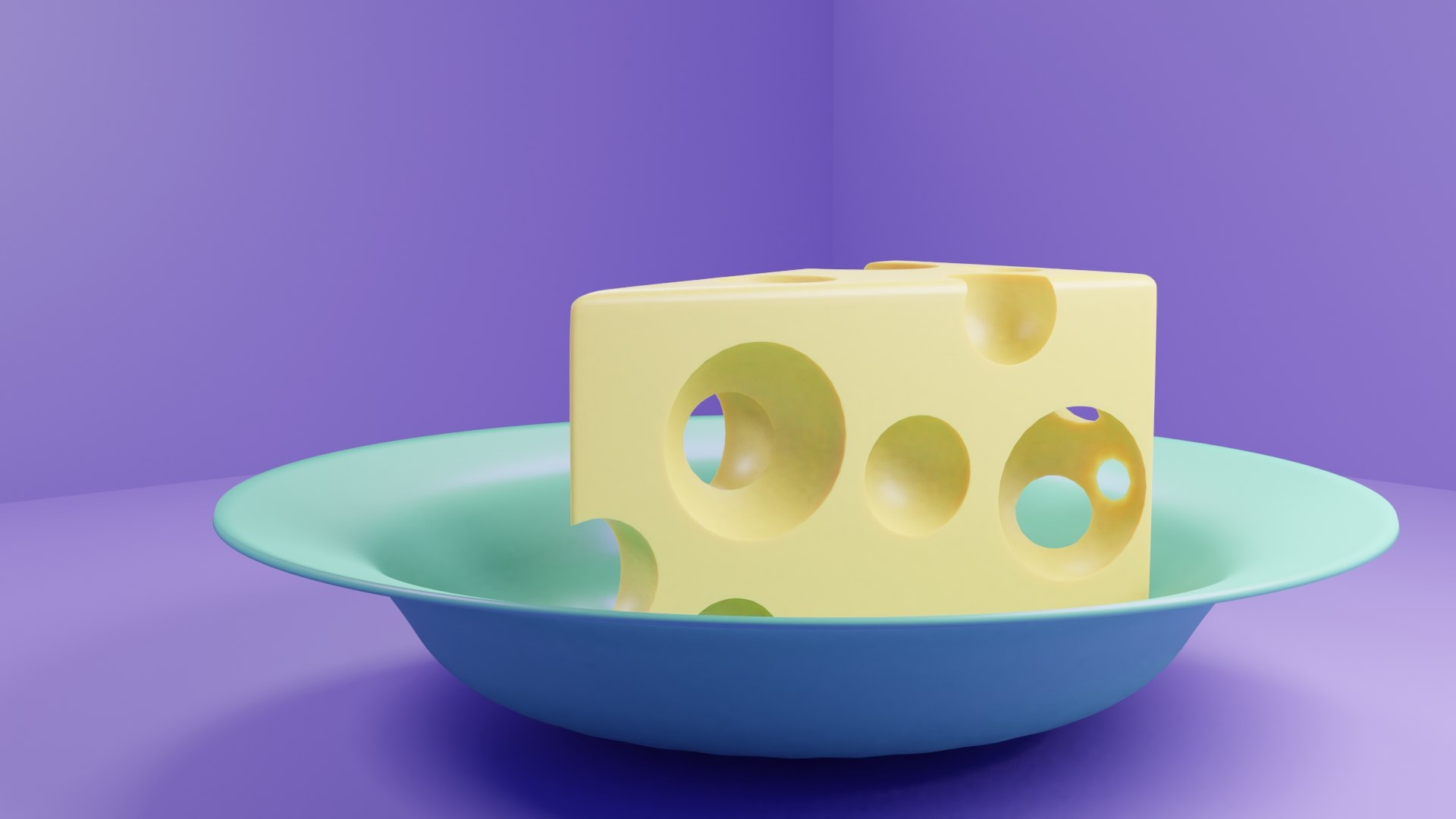 Cheese On A Plate Low Poly 3d Model 3D - TurboSquid 1768295