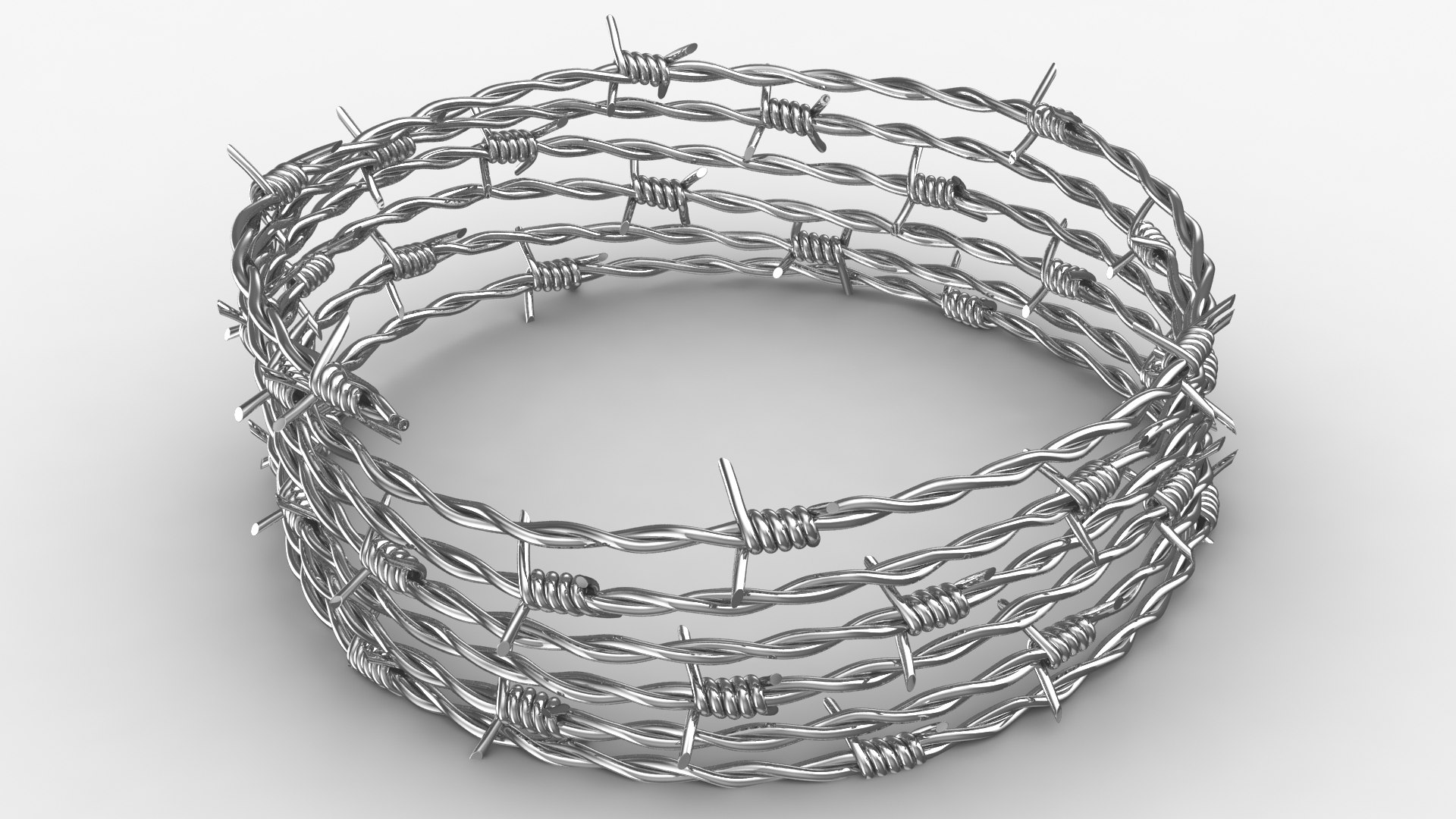 Realistic Barbed Wire 02 Model - TurboSquid 1487064