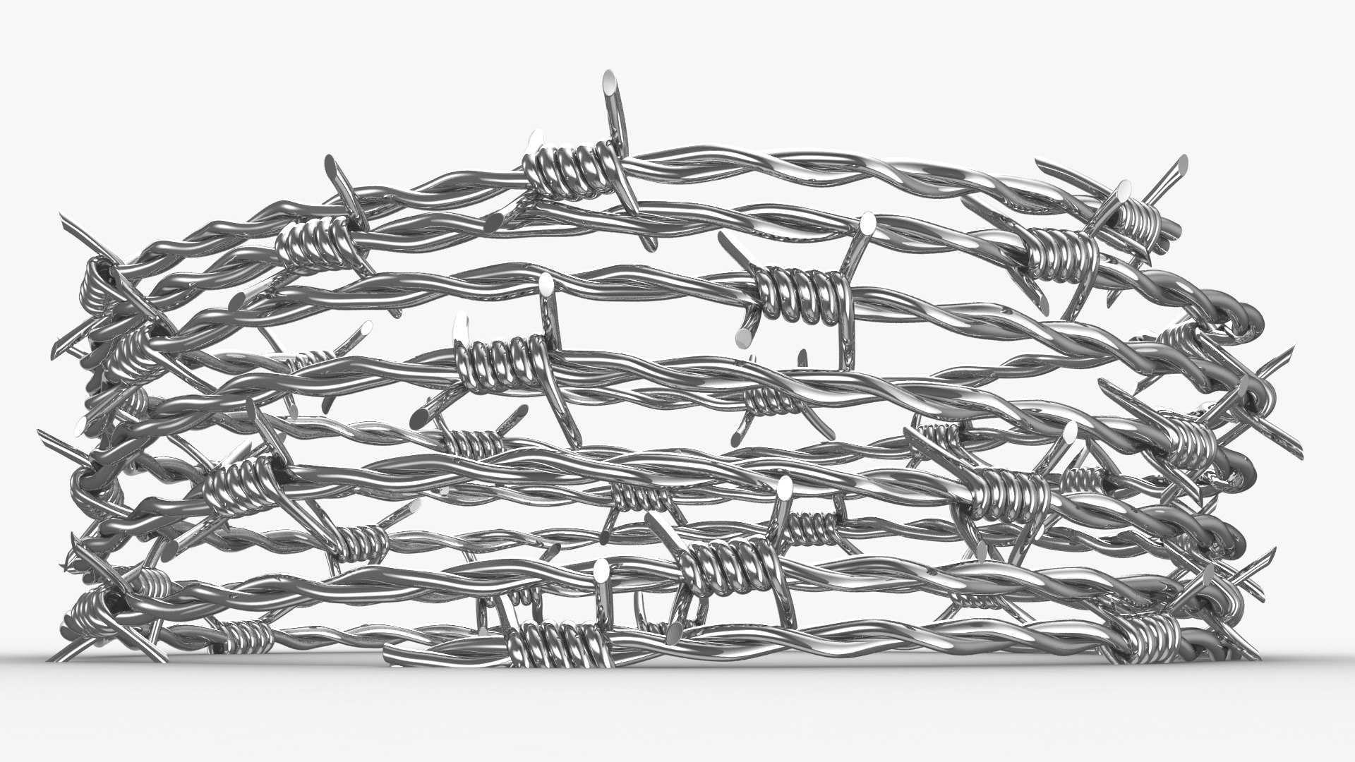 Realistic Barbed Wire 02 Model - TurboSquid 1487064
