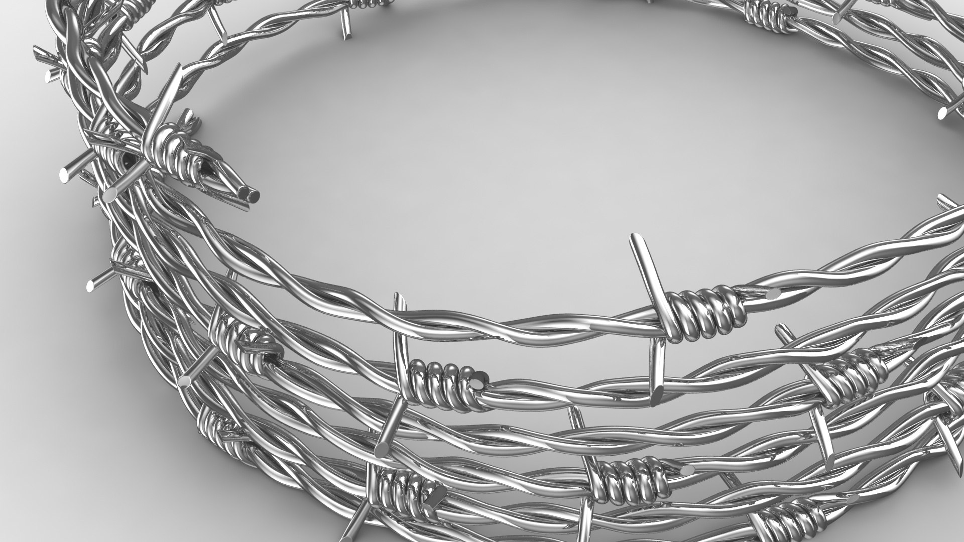 Realistic barbed wire 02 model - TurboSquid 1487064