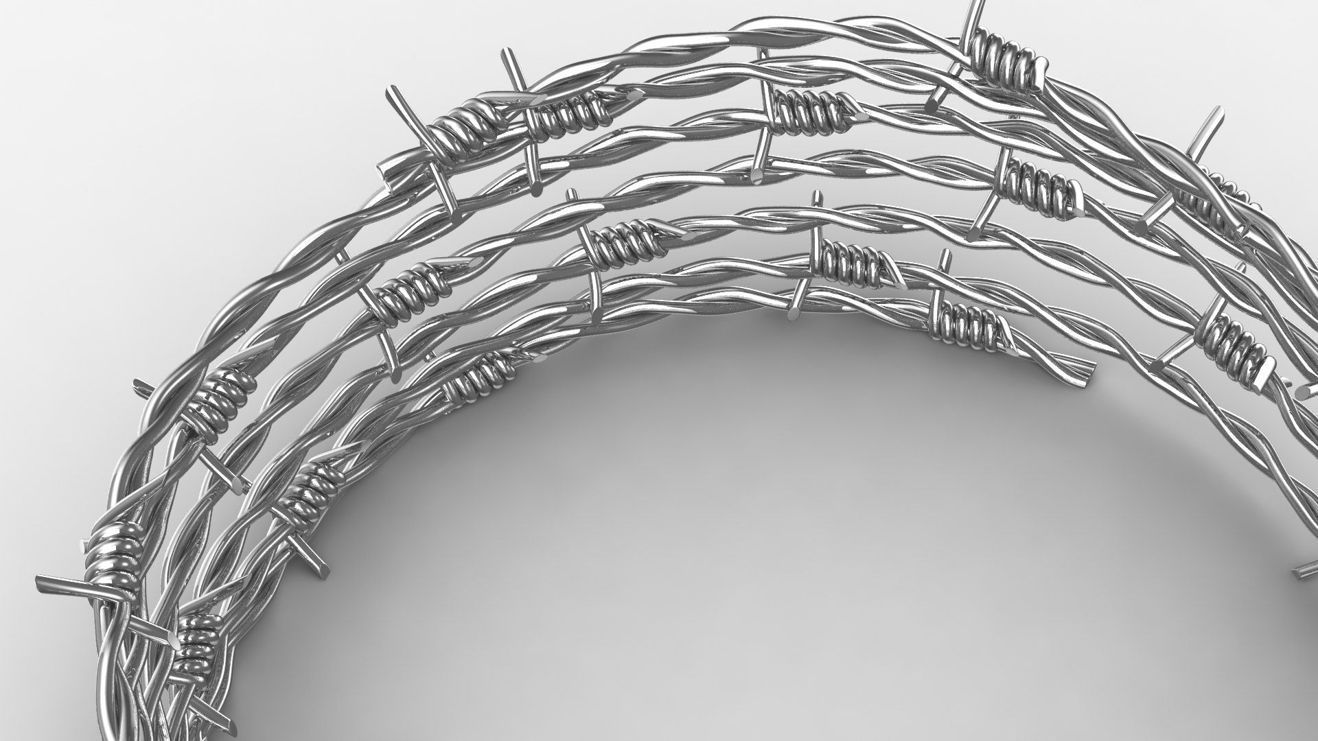 Realistic Barbed Wire 02 Model - TurboSquid 1487064