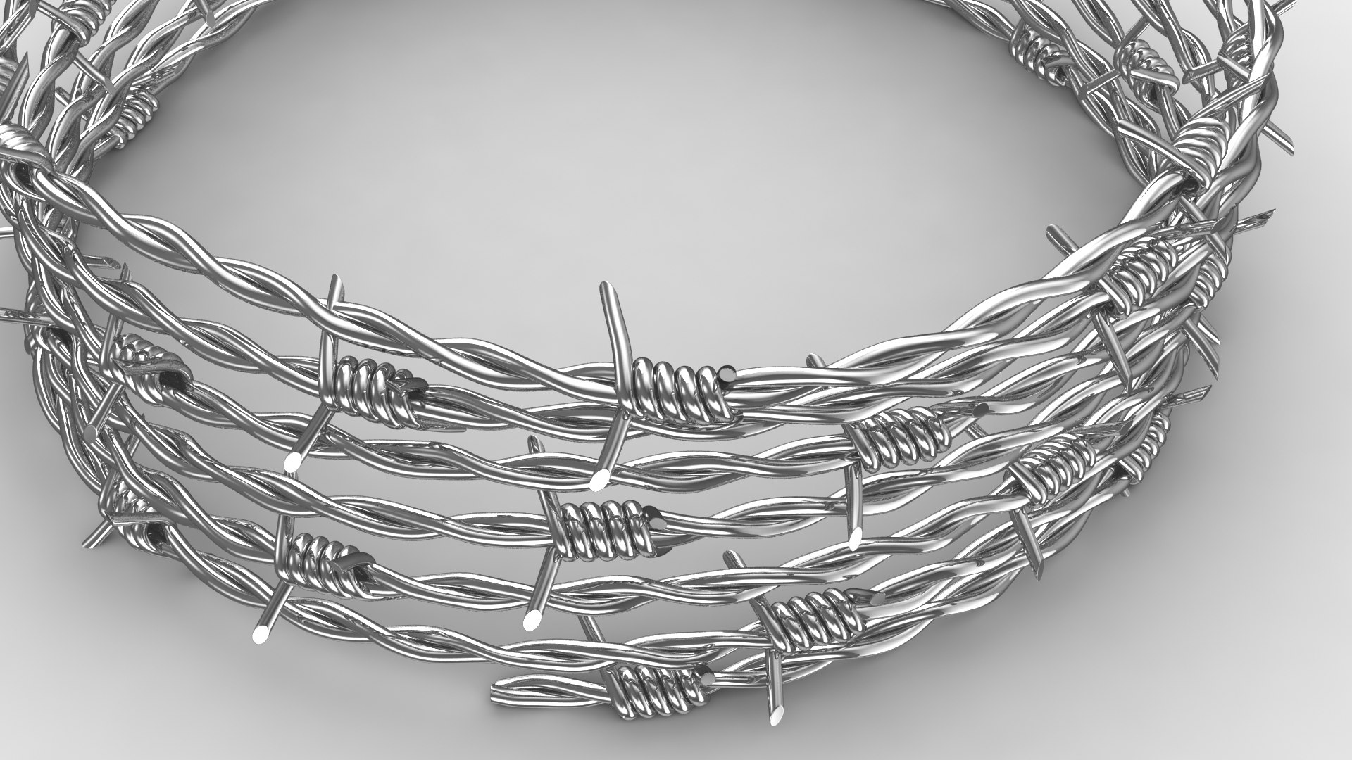 Realistic Barbed Wire 02 Model - TurboSquid 1487064