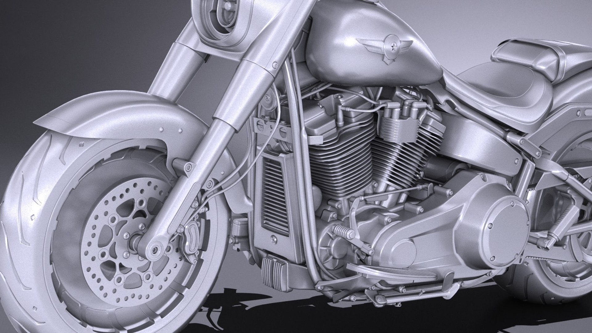 Harley-davidson Fat Boy 3D Model - TurboSquid 1294692
