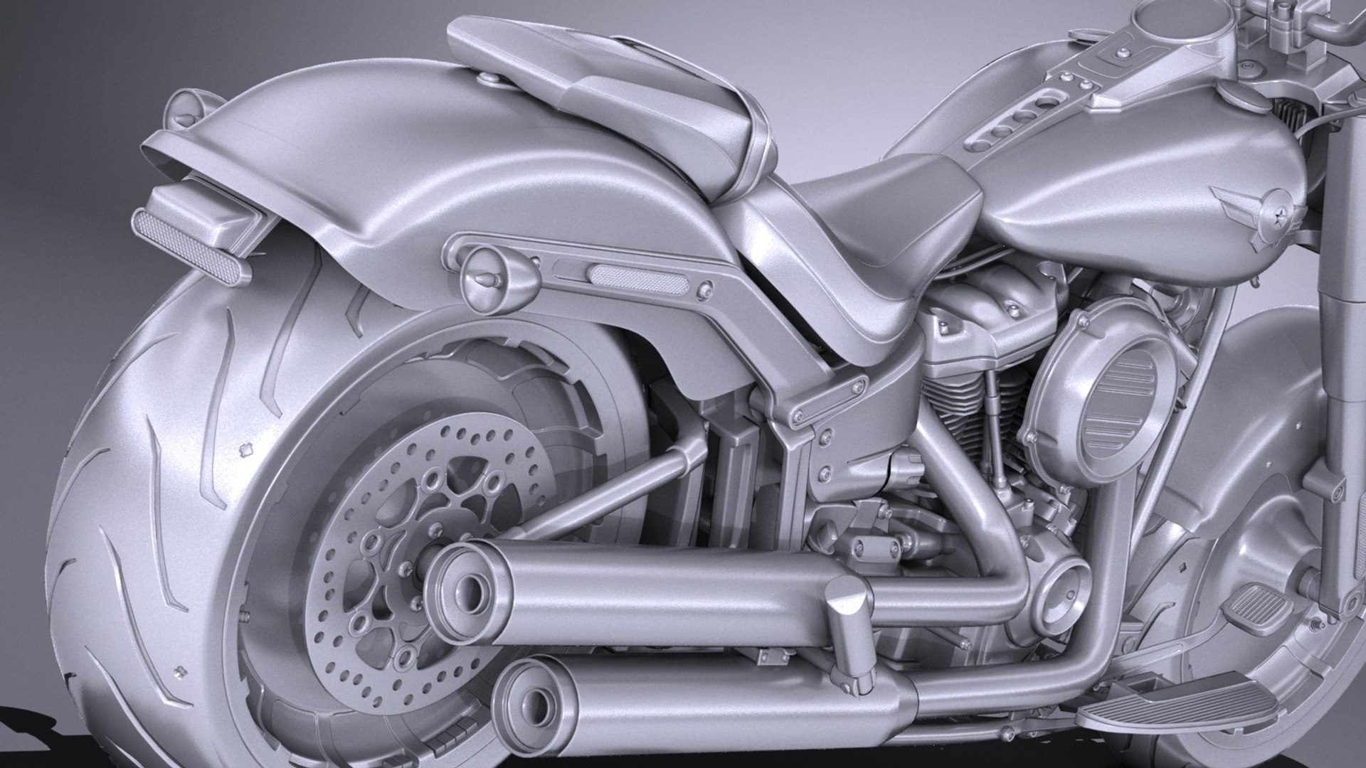 Harley-davidson Fat Boy 3D Model - TurboSquid 1294692
