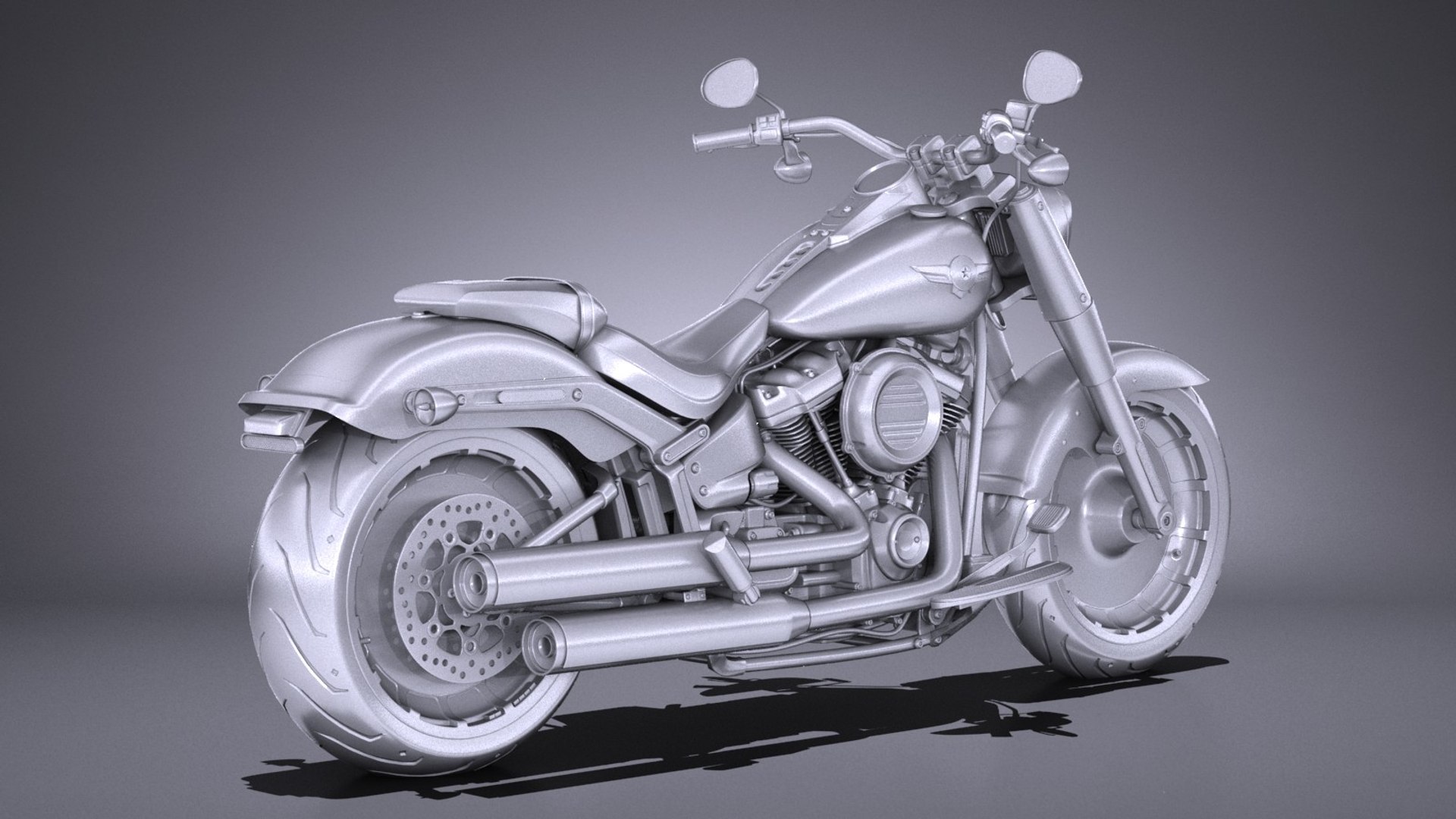 Harley-davidson Fat Boy 3D Model - TurboSquid 1294692