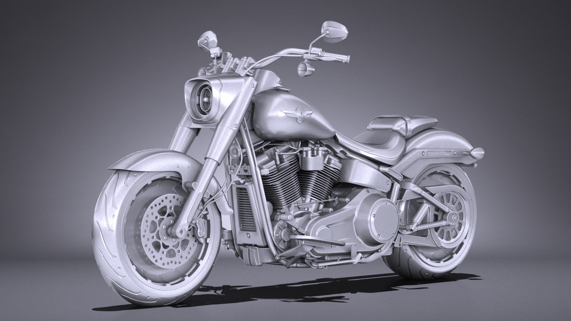 Harley-davidson Fat Boy 3D Model - TurboSquid 1294692