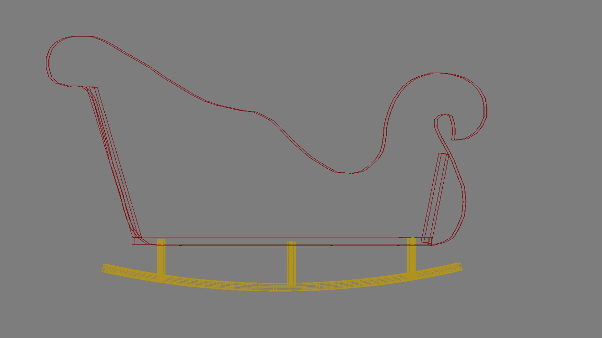 Santa Sleigh Toy Decor model - TurboSquid 2000963
