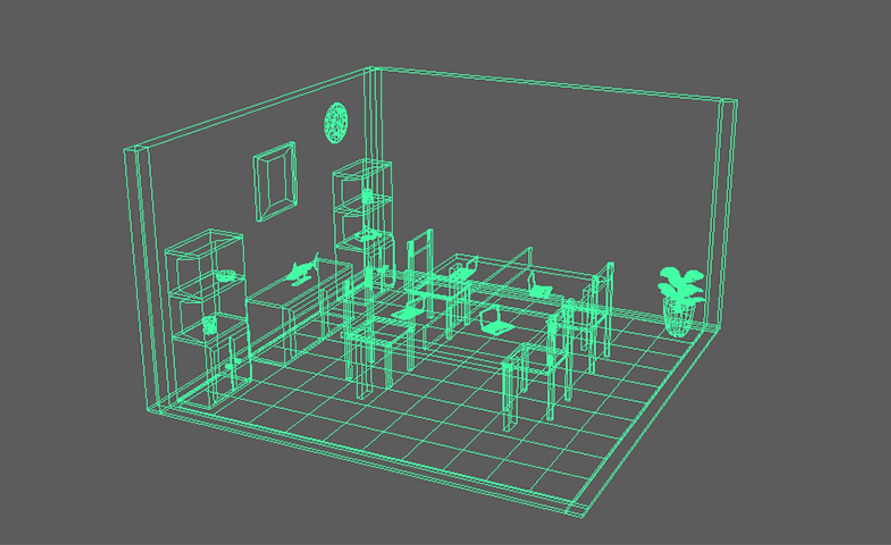 Cartoon Office Model - TurboSquid 1614218