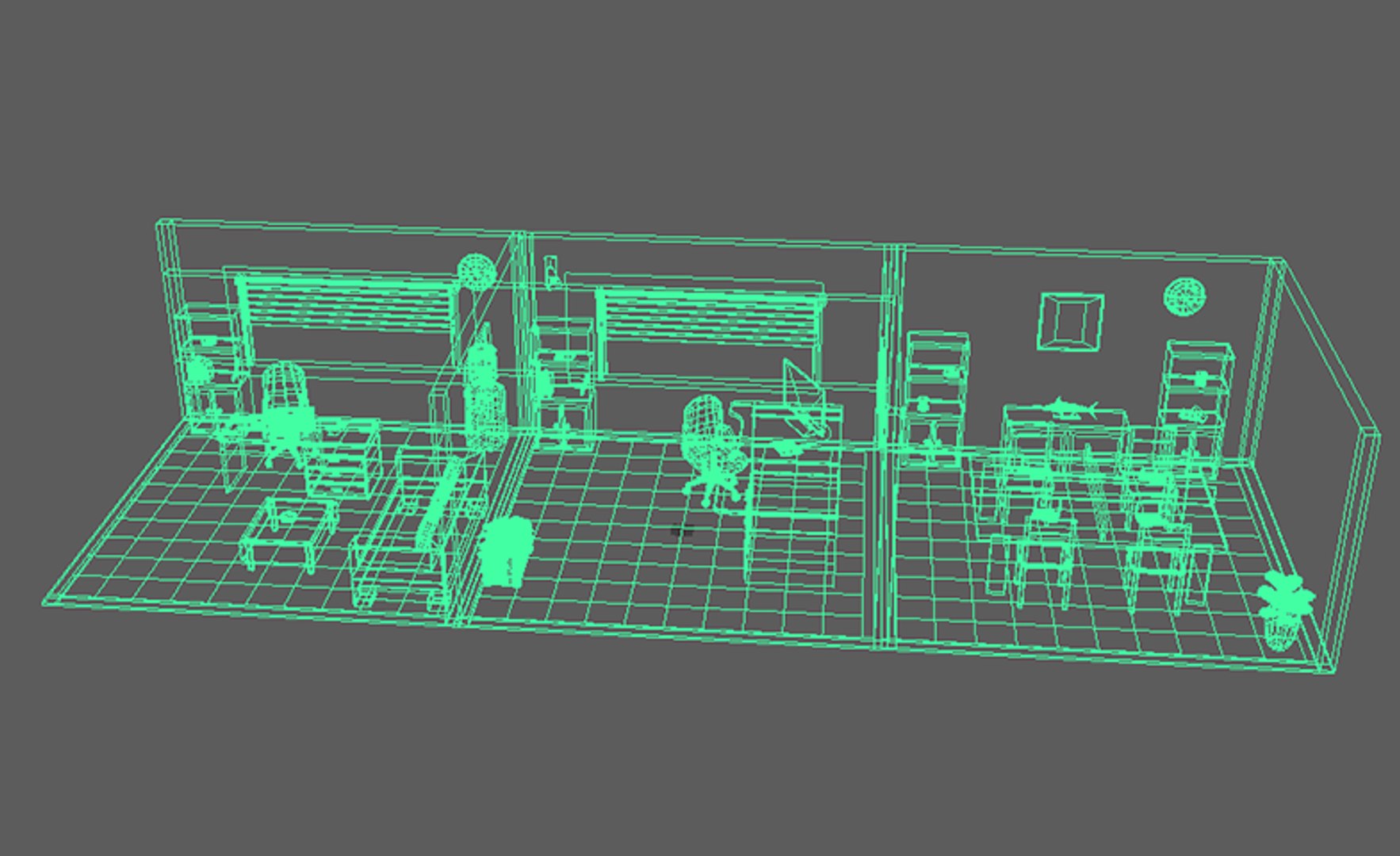 Cartoon Office Model - TurboSquid 1614218