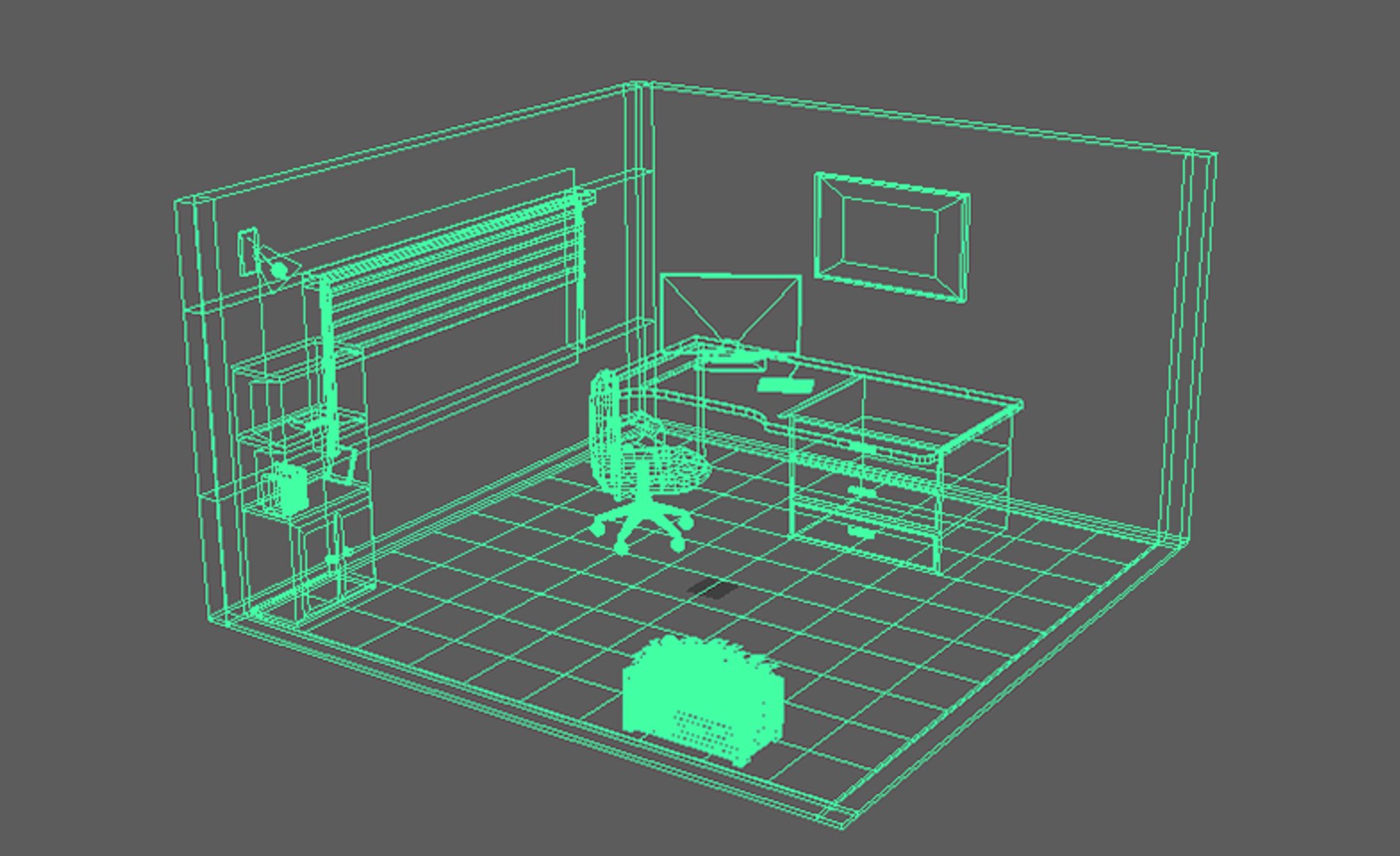 Cartoon Office Model - TurboSquid 1614218