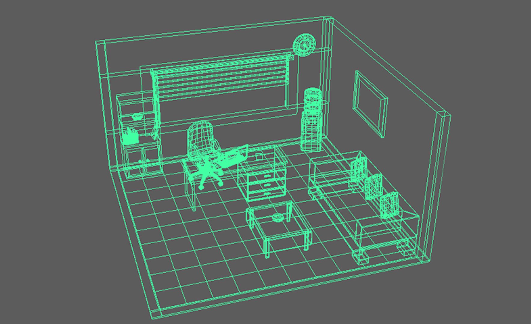 Cartoon Office Model - TurboSquid 1614218