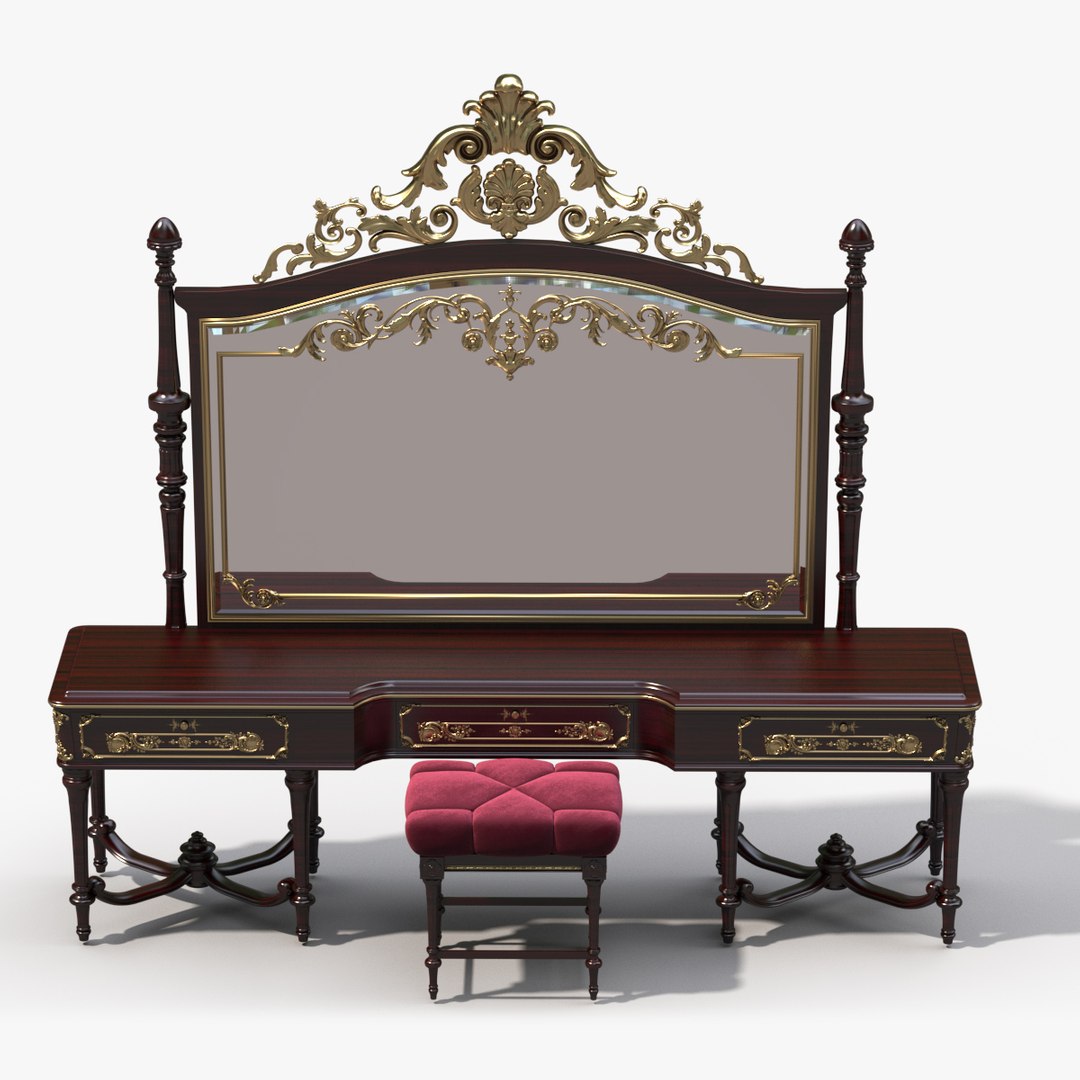 Makeup table classic 3D model - TurboSquid 1678408