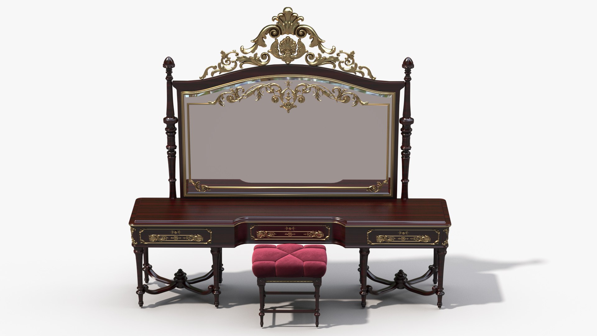 Makeup Table Classic 3D Model - TurboSquid 1678408