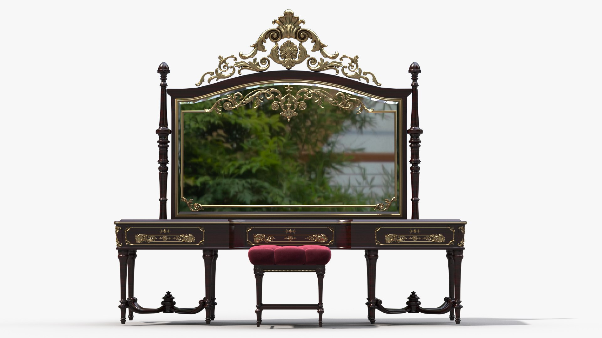 Makeup Table Classic 3D Model - TurboSquid 1678408