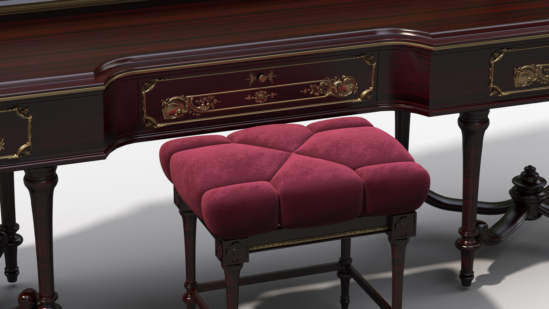 Makeup Table Classic 3D Model - TurboSquid 1678408