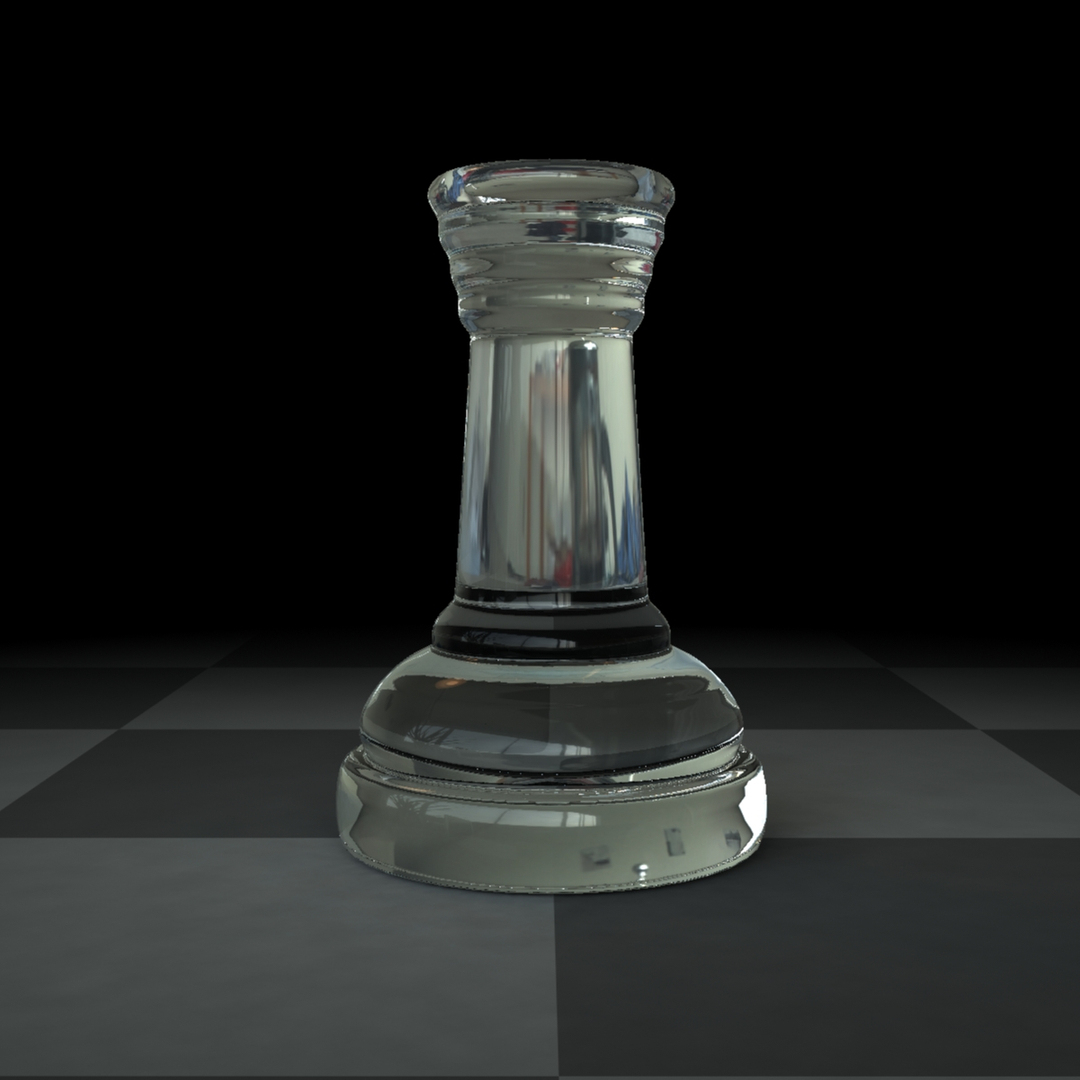 3d Model Rook Chess Pieces Materials Glass
