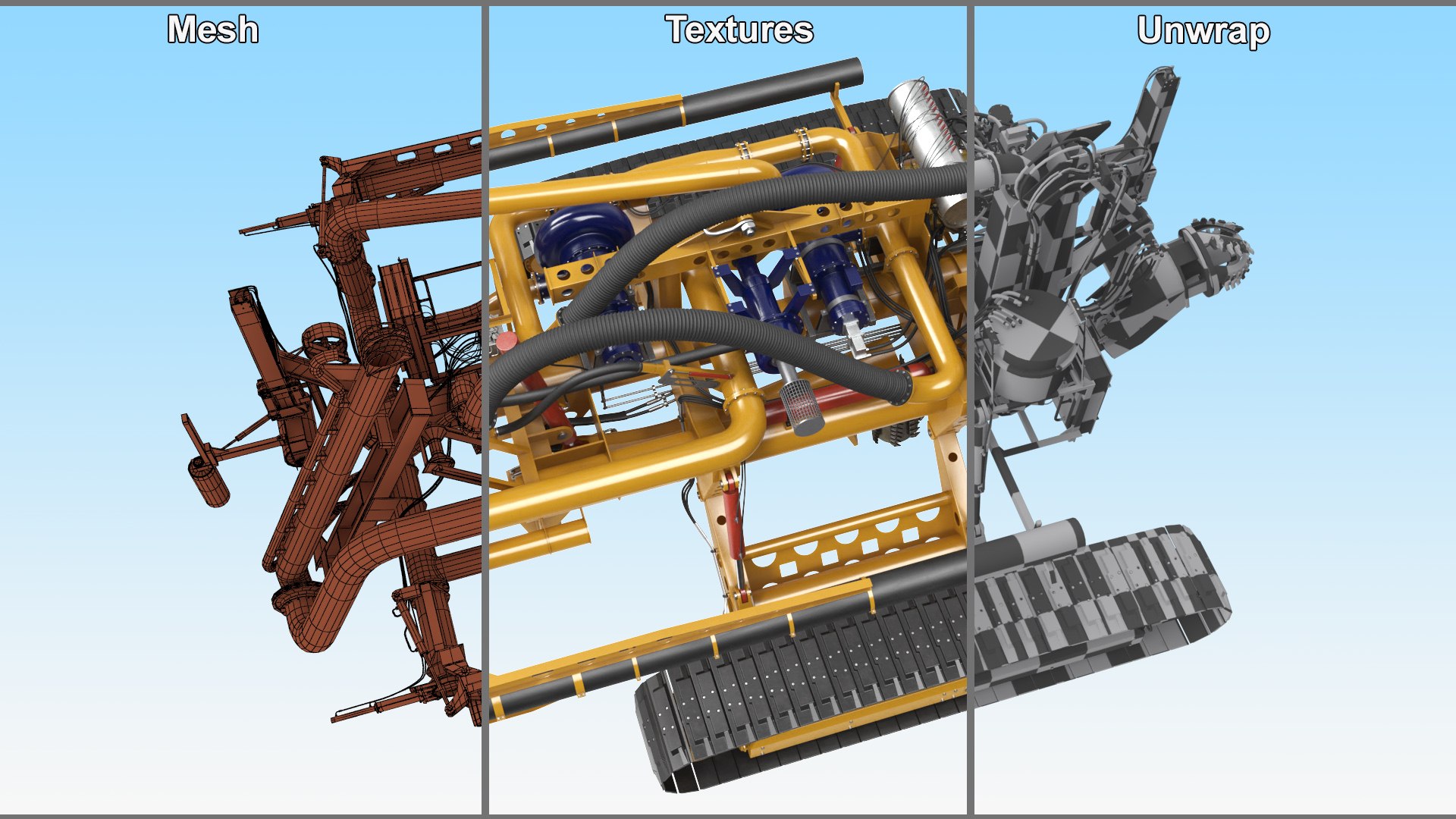3D Arthropod 600 Subsea Pipeline Trencher Rigged - TurboSquid 2314132