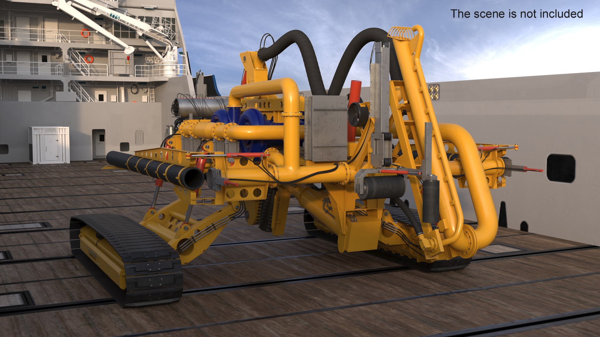 3D Arthropod 600 Subsea Pipeline Trencher Rigged - TurboSquid 2314132