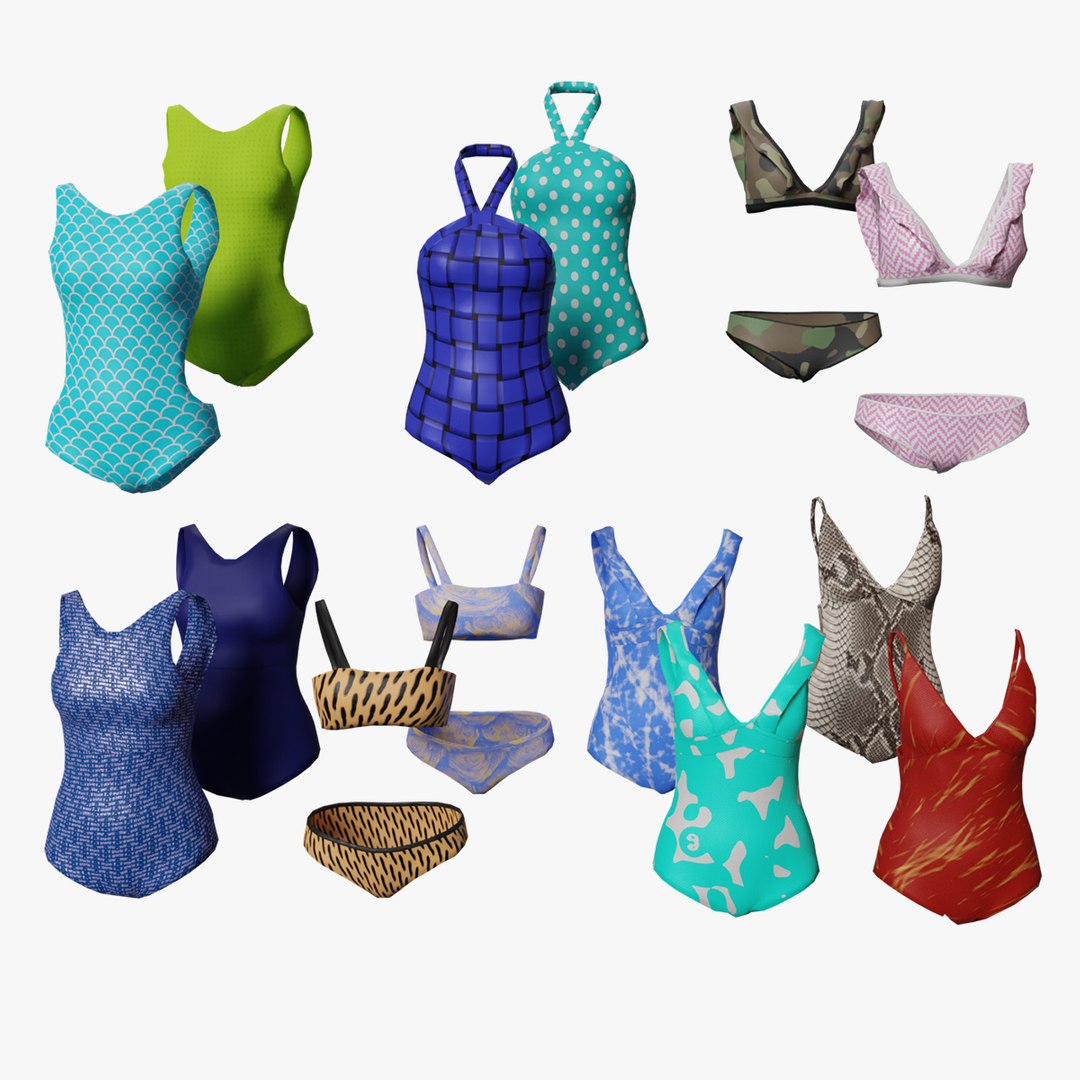 Swimming Costumes pack 3D model - TurboSquid 1975787