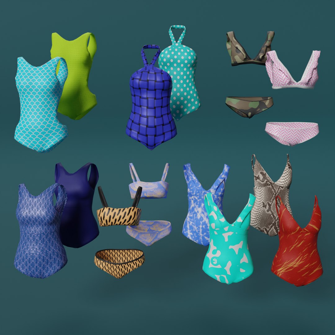 Swimming Costumes pack 3D model - TurboSquid 1975787
