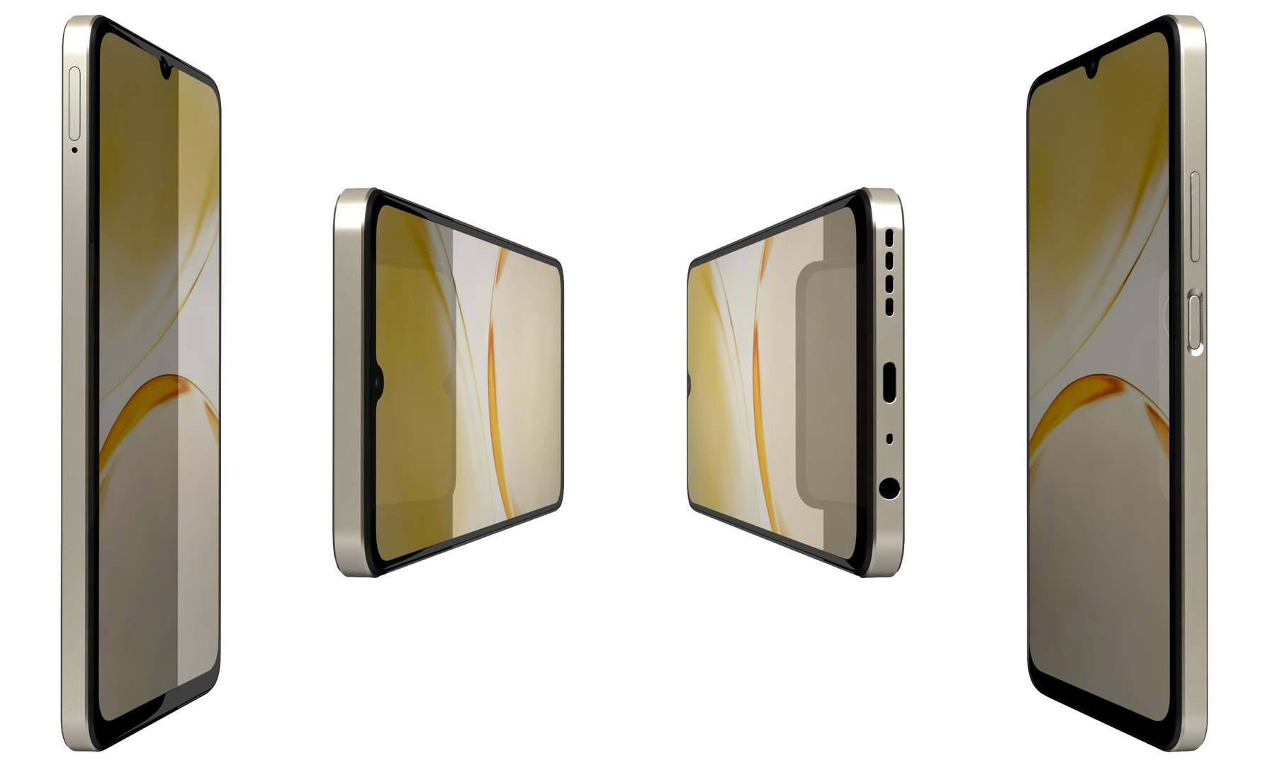 3D model Realme Narzo N53 Yellow - TurboSquid 2073604