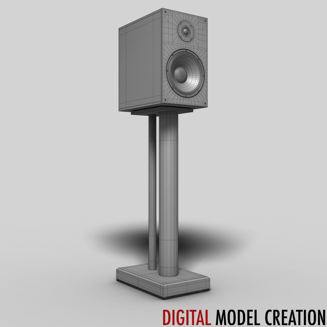 Stereo Loudspeaker Stand 3d Obj