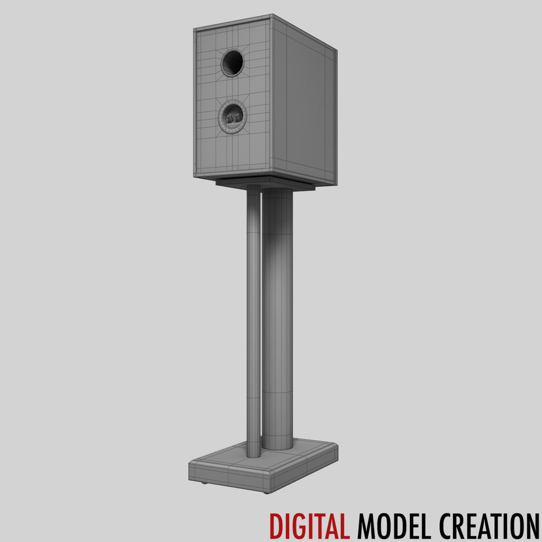 stereo loudspeaker stand 3d obj