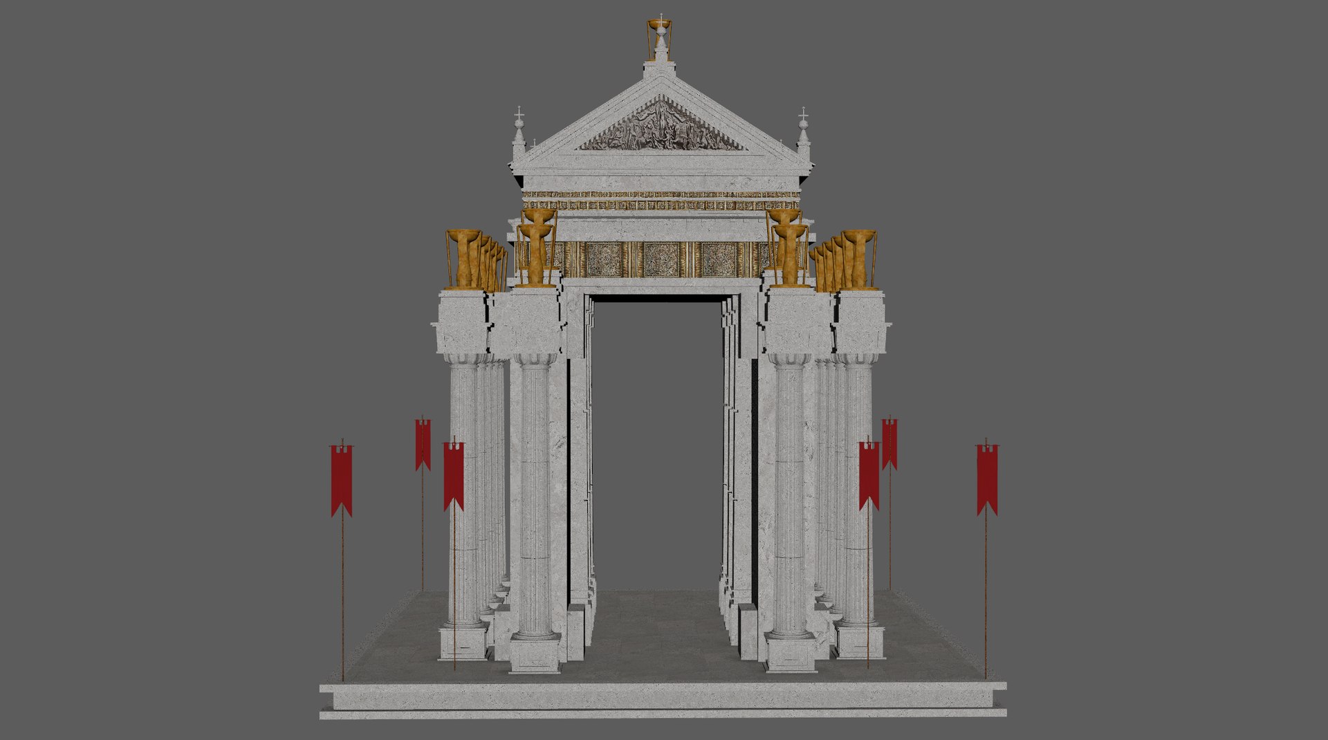 3D Ancient Gate Temple - TurboSquid 2272905